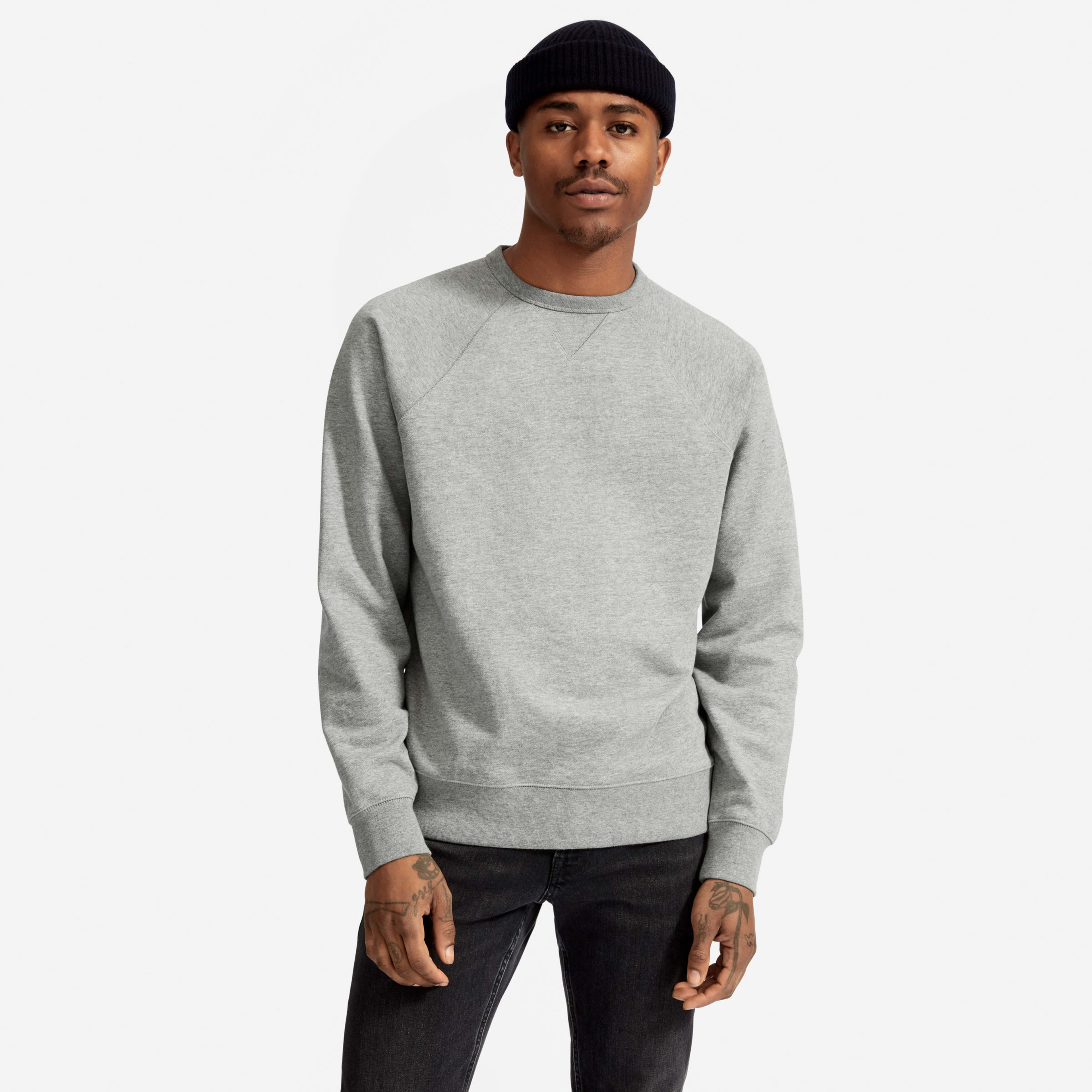 The Unisex French Terry Crew Heathered Grey – Everlane