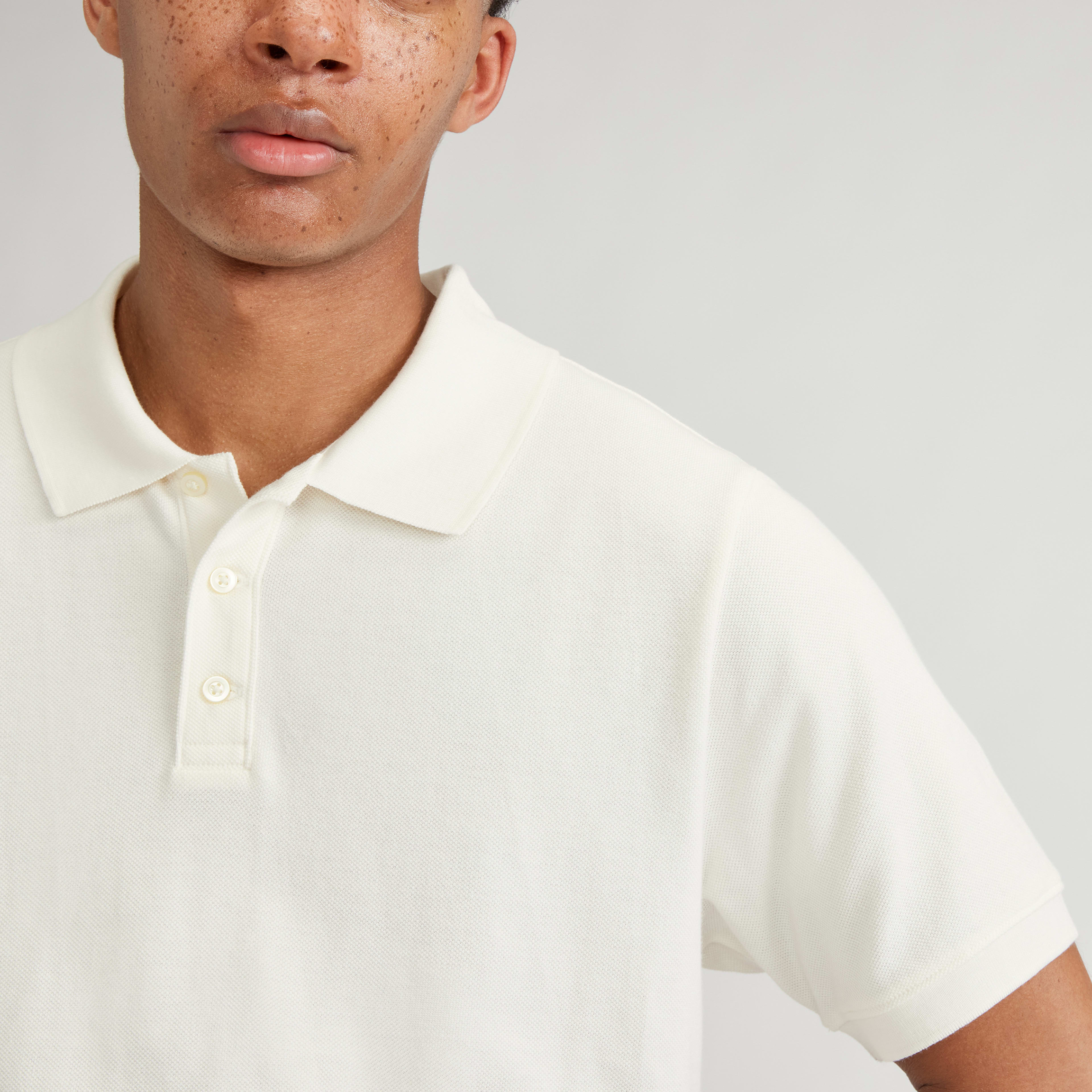 The Good Earth Cotton® Polo Bone – Everlane