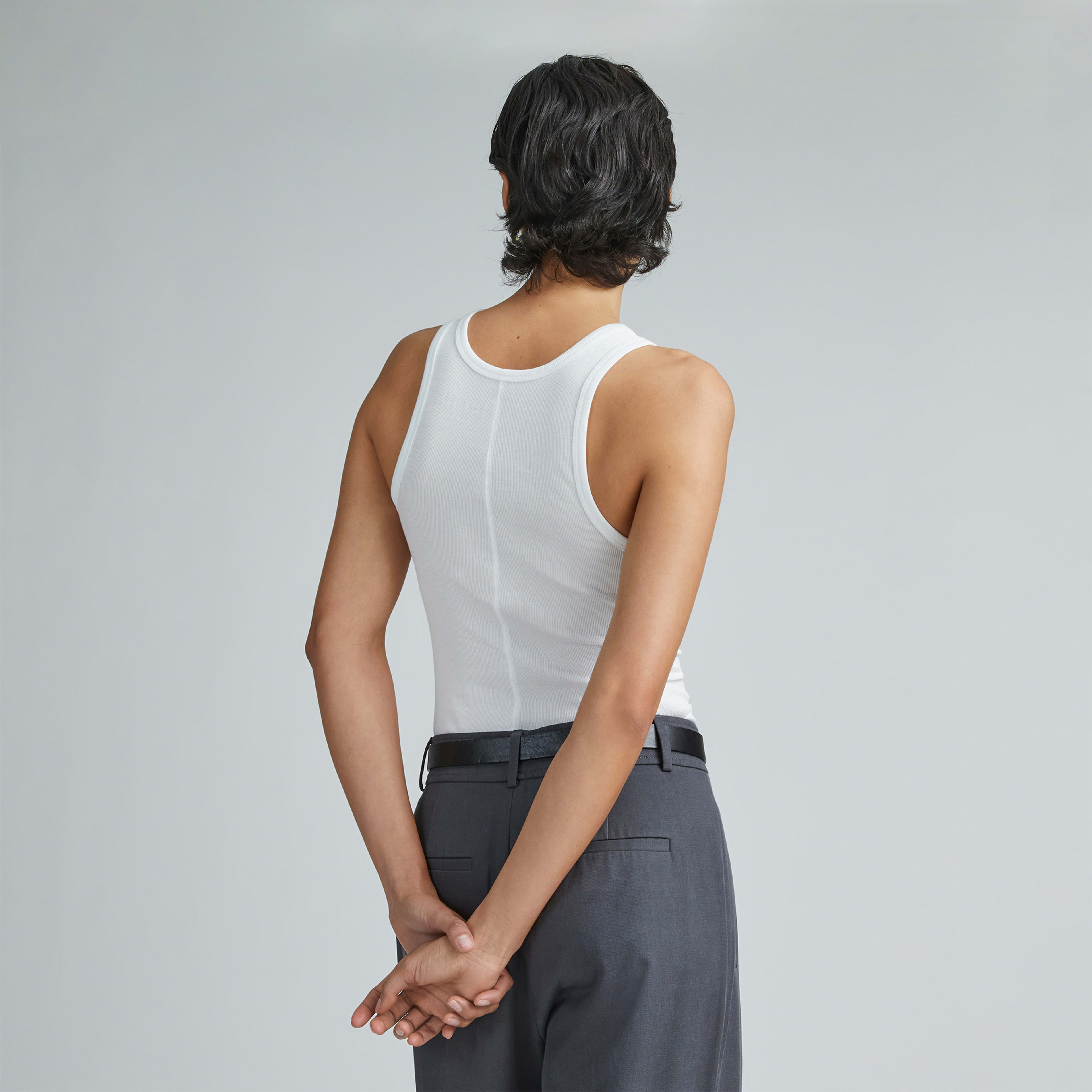 The Supima® Micro-Rib Tank White – Everlane