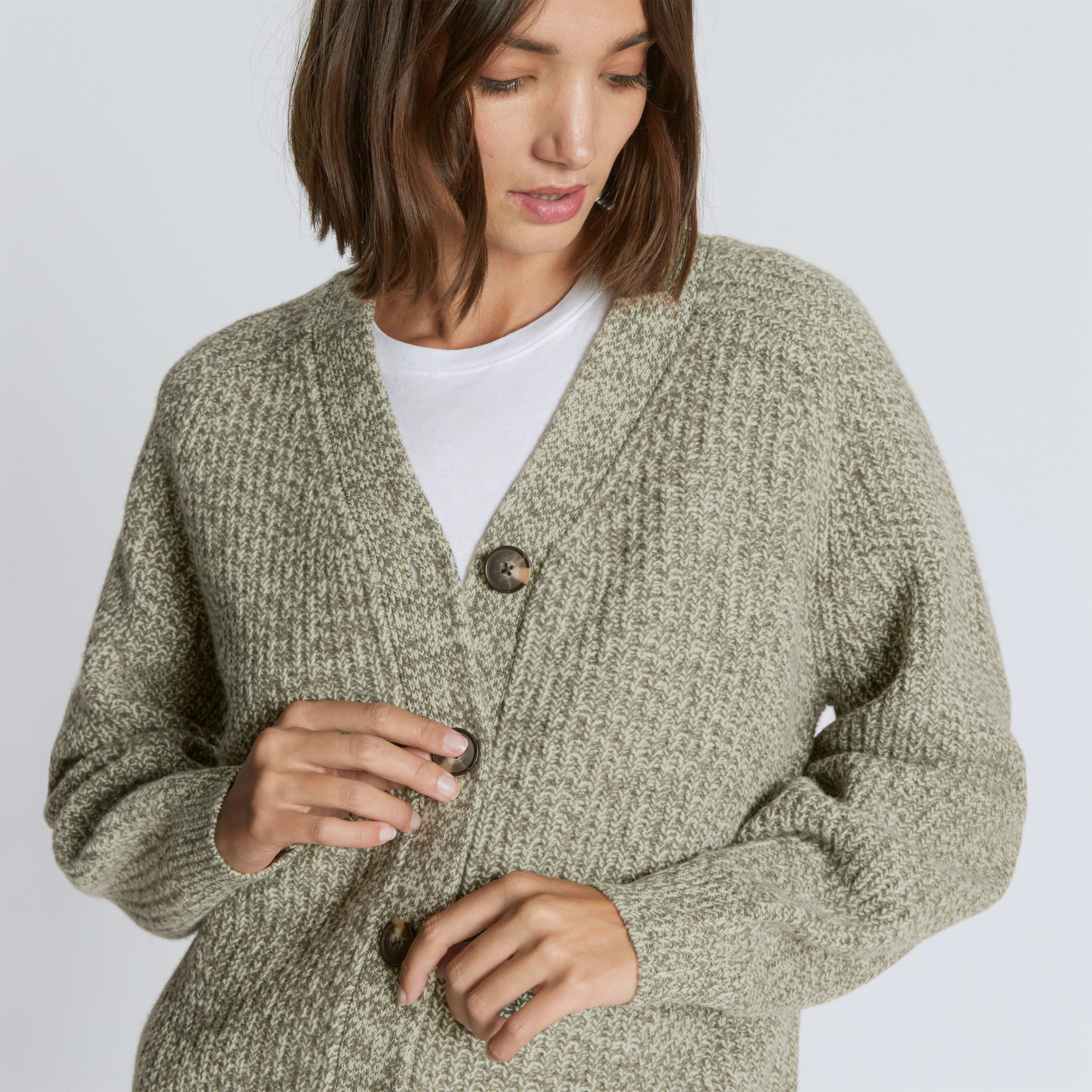 The Felted Merino Cardigan Seafoam Green / Kambaba Twist – Everlane