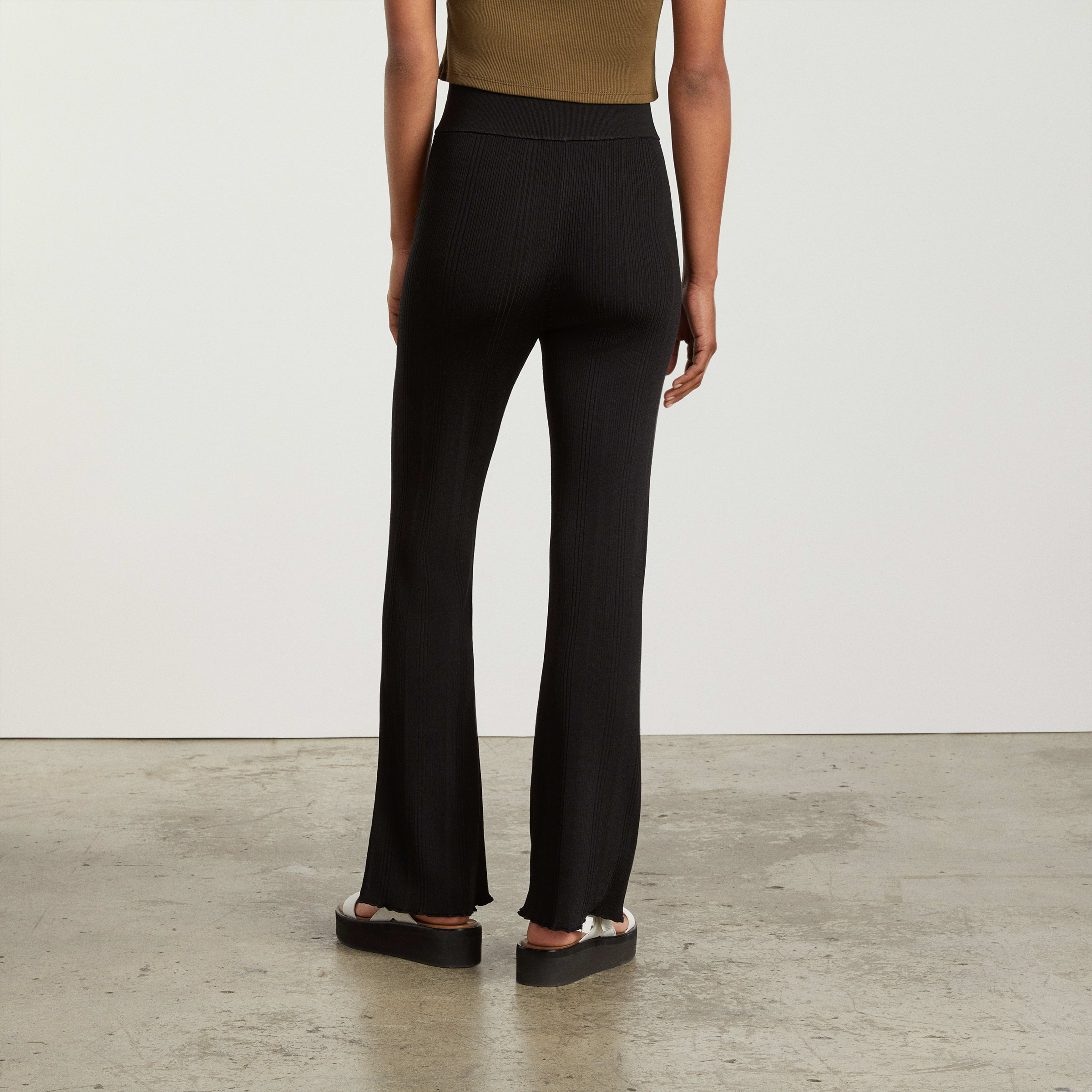 The Rib Knit Pant Black Everlane