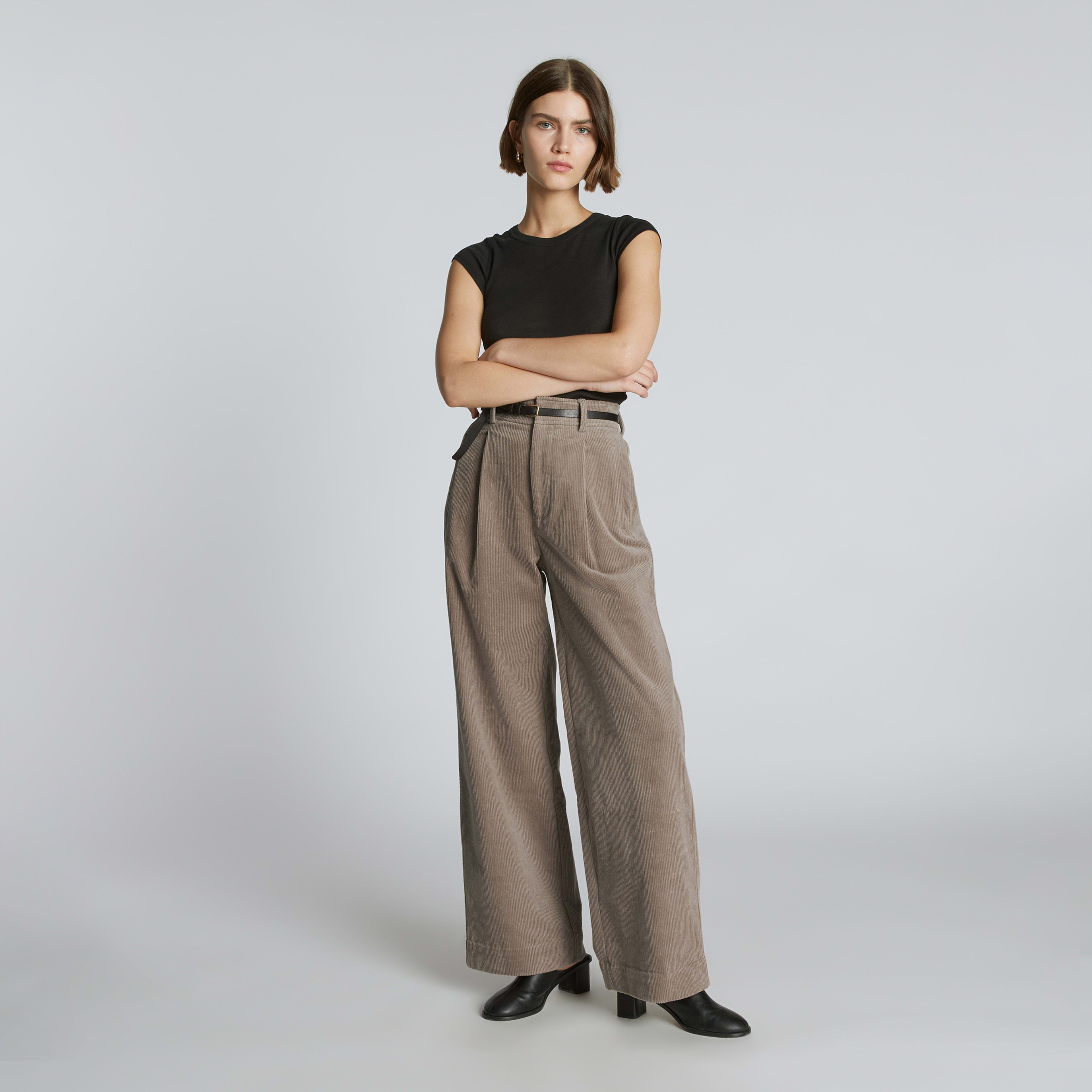 The Corduroy Way-High® Drape Pant Taupe Grey – Everlane