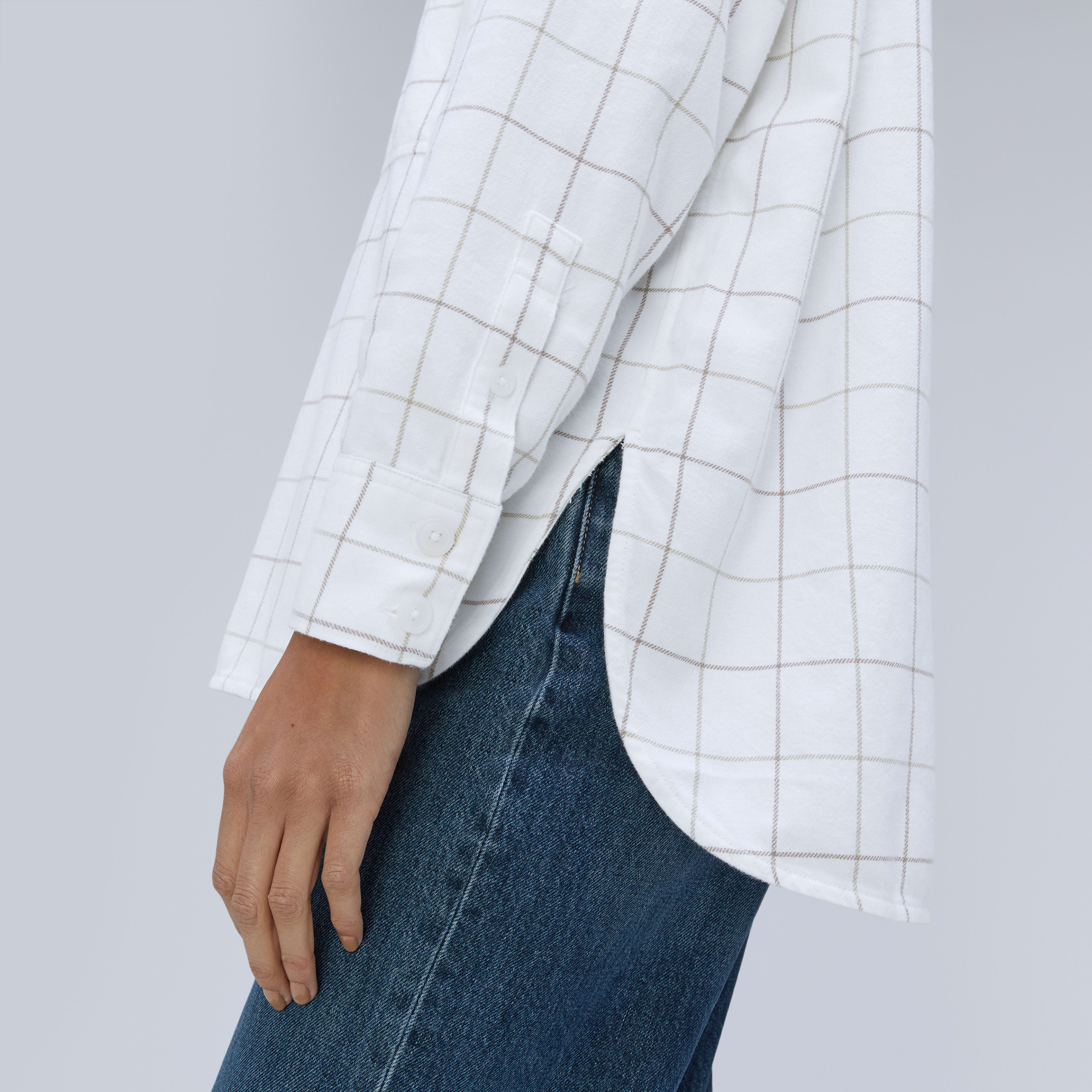 The Classic Cotton Flannel Shirt Canvas Tan Plaid – Everlane