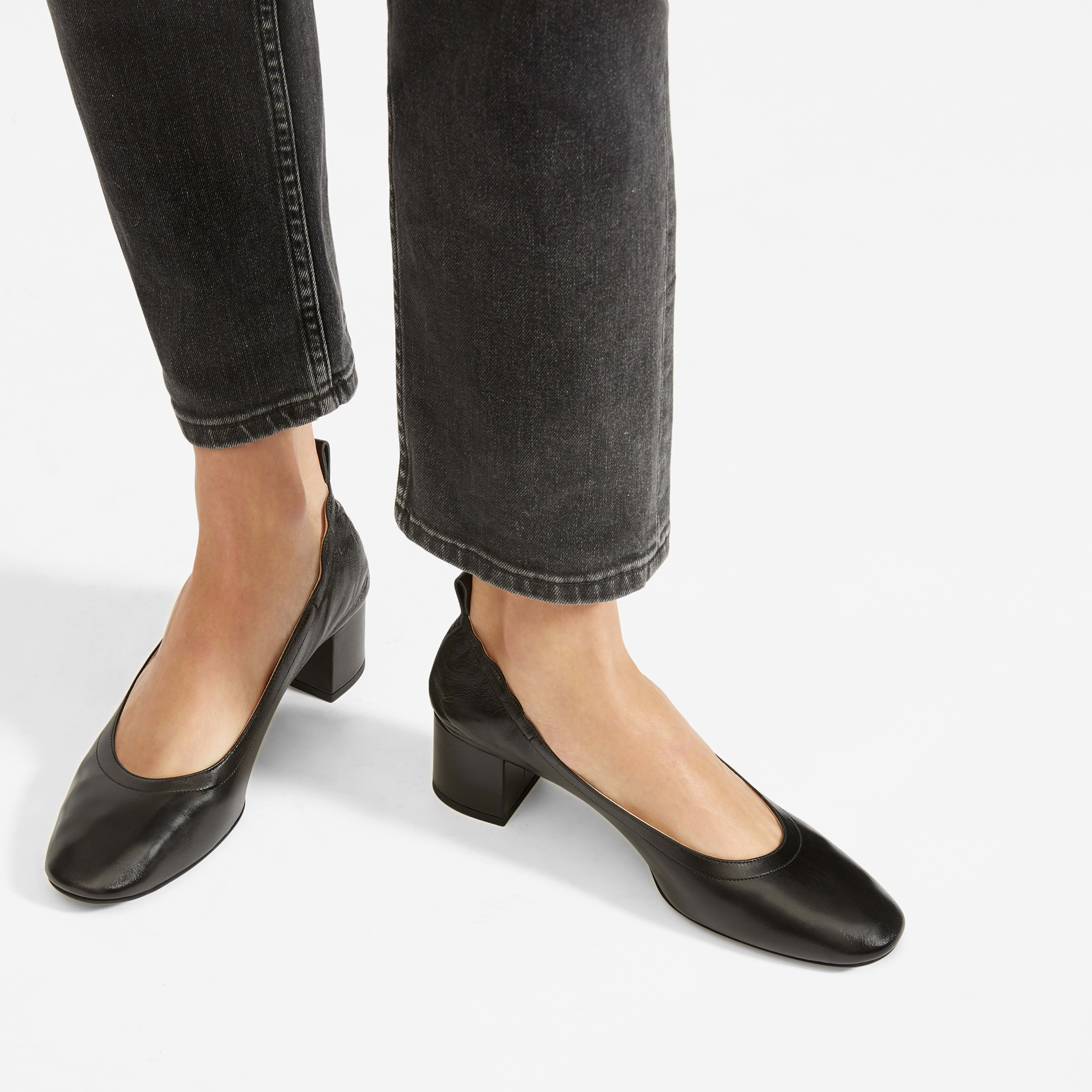The Italian Leather Day Heel Black – Everlane