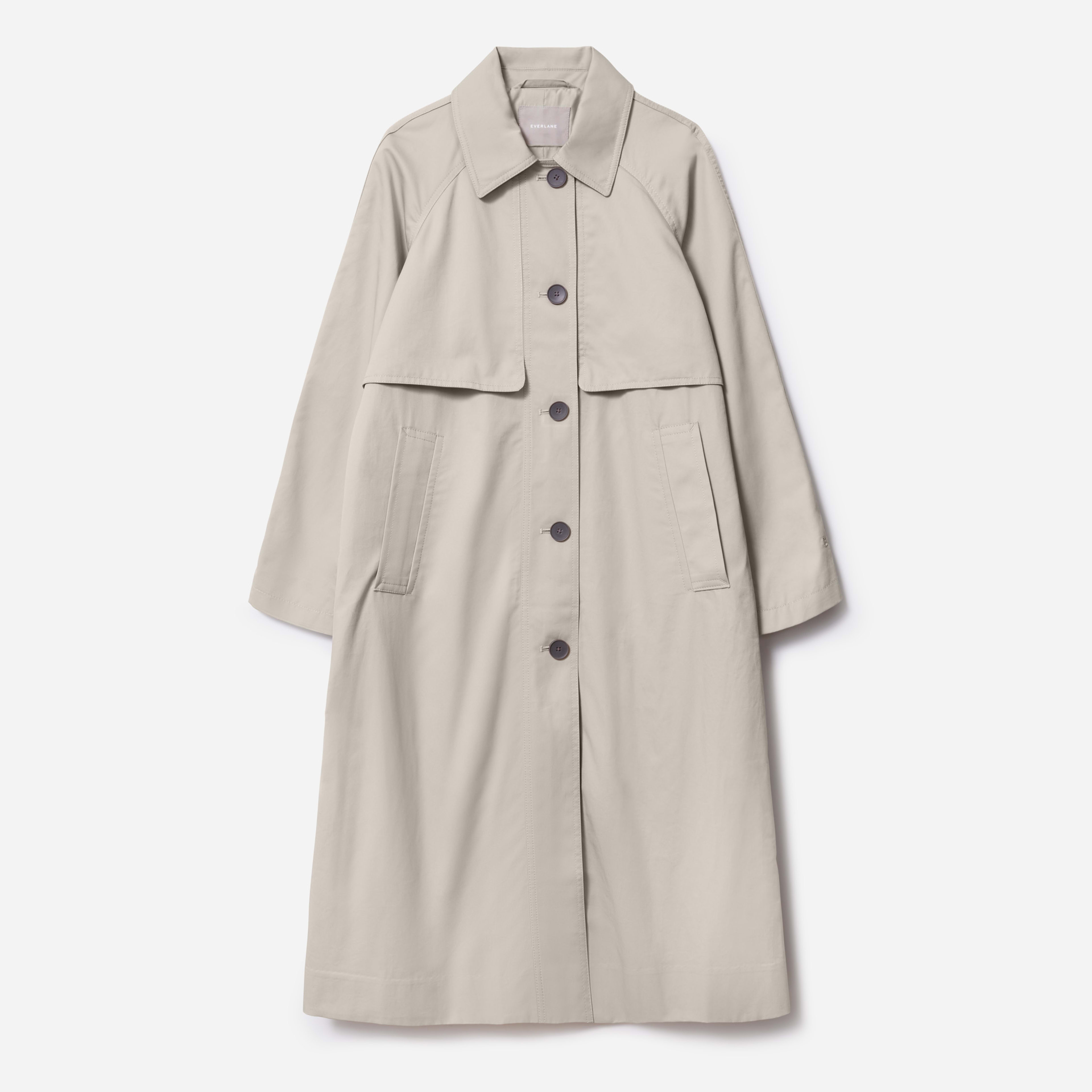The Long Mac Coat Stone – Everlane