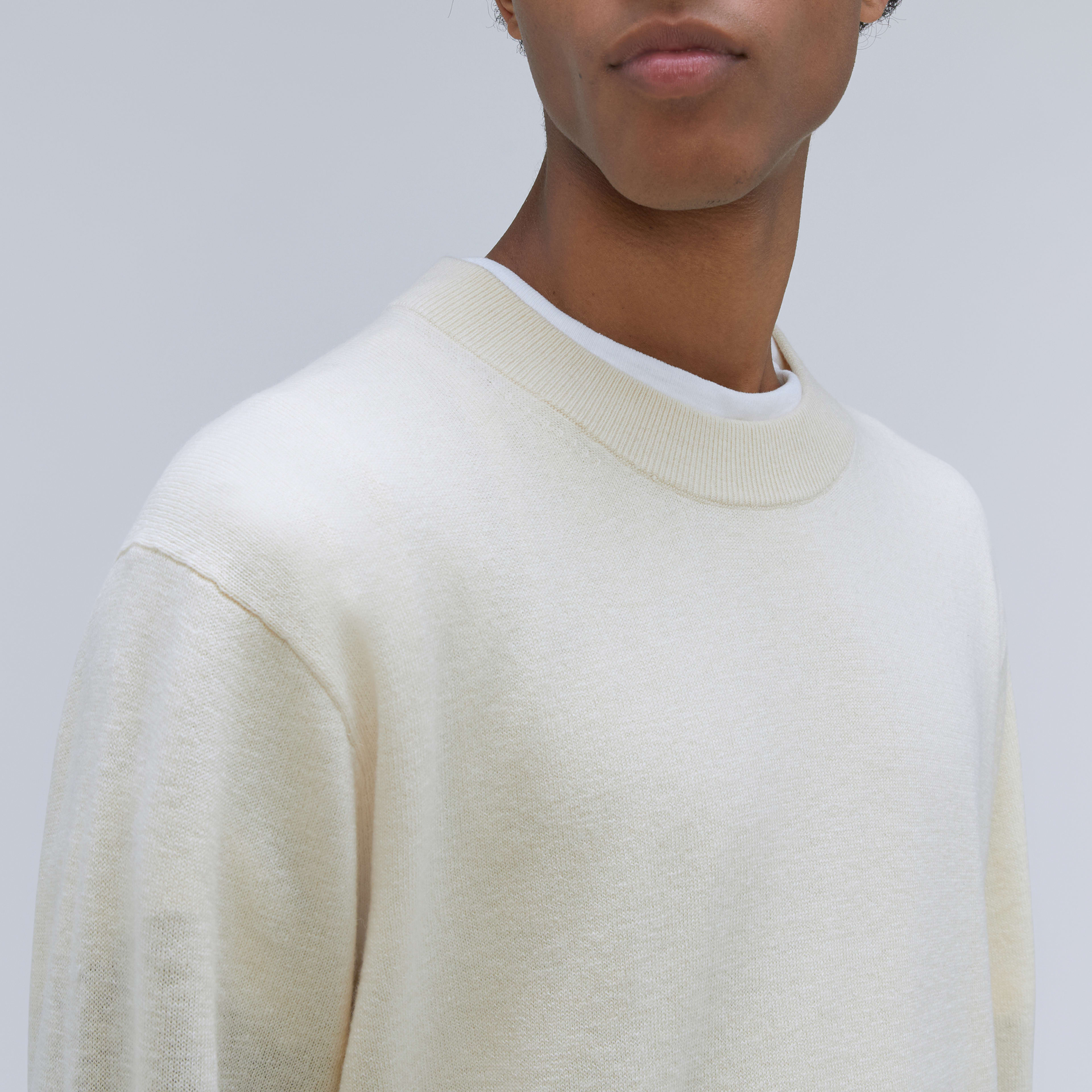 The Merino-Blend Crewneck Sweater Off White – Everlane