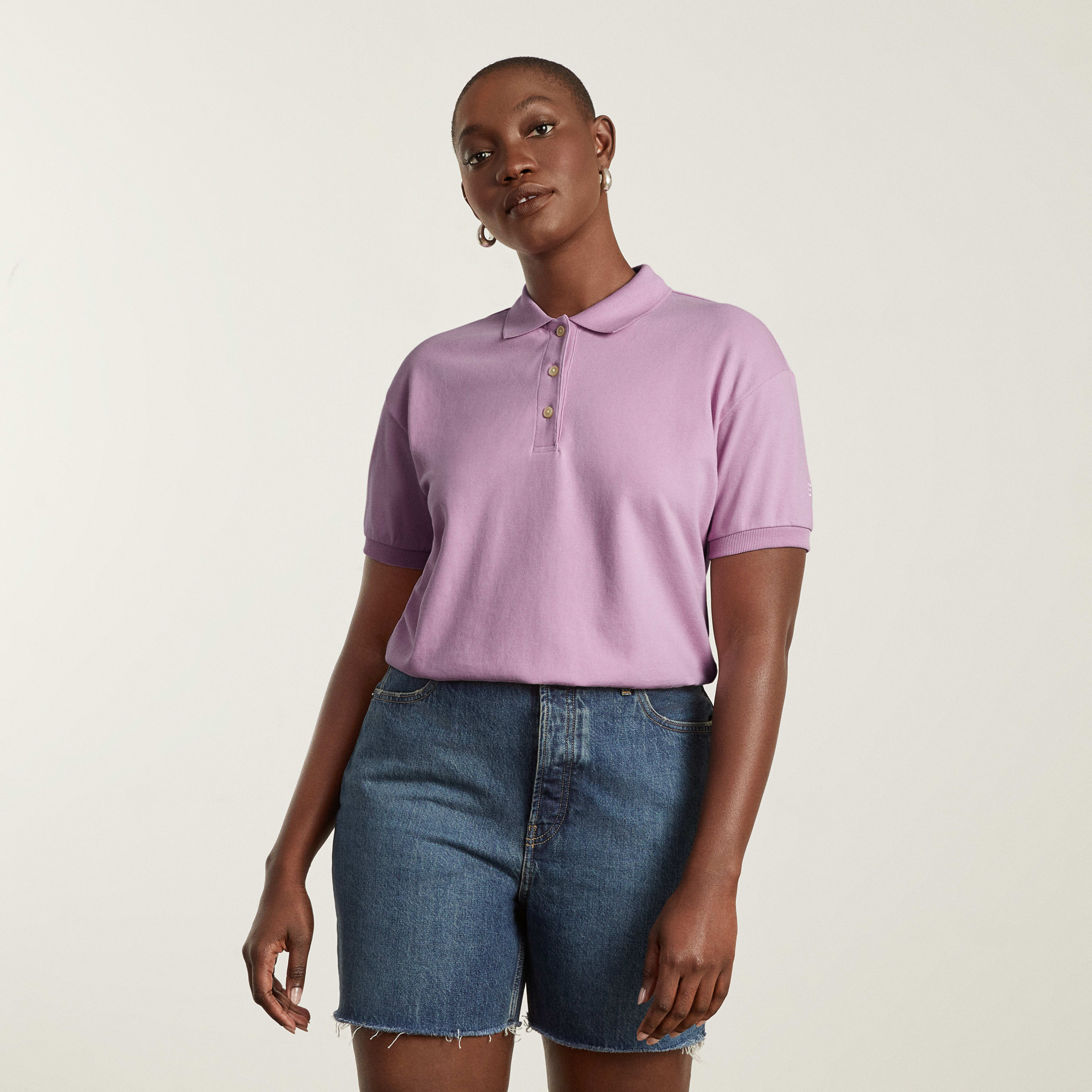 The Oversized Polo Lilac – Everlane