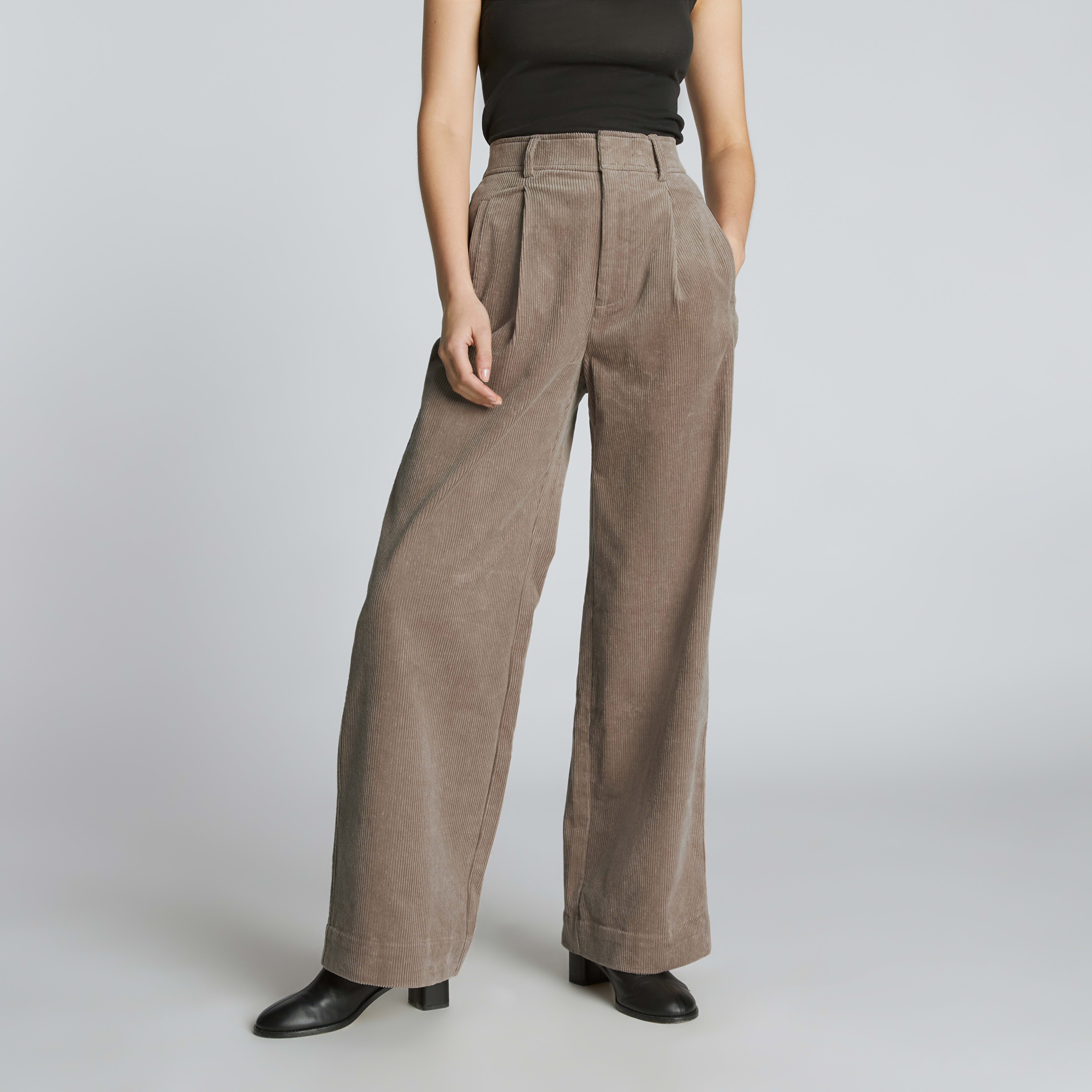 The Corduroy Way-High® Drape Pant Taupe Grey – Everlane