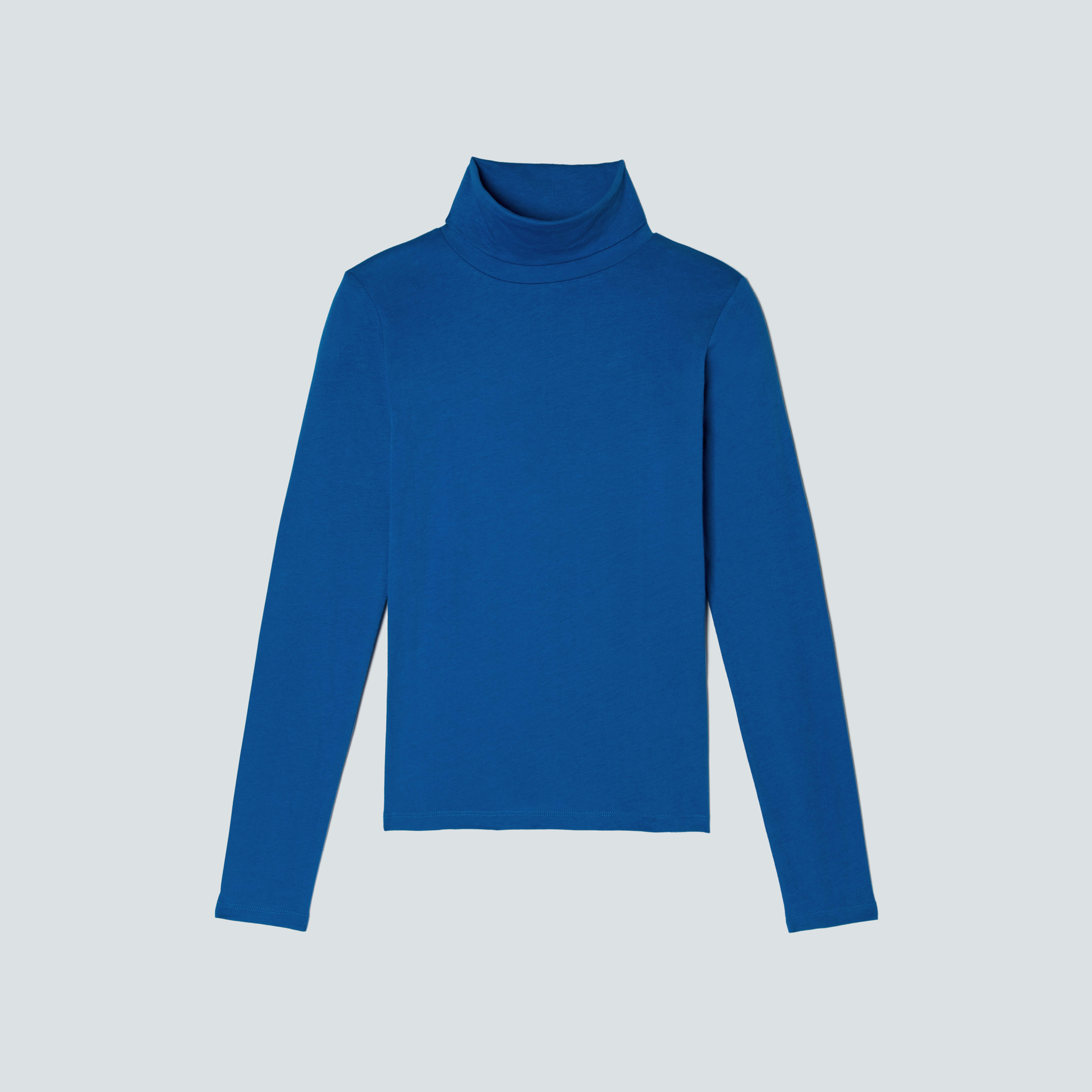 The Organic Cotton Turtleneck Lapis Blue – Everlane