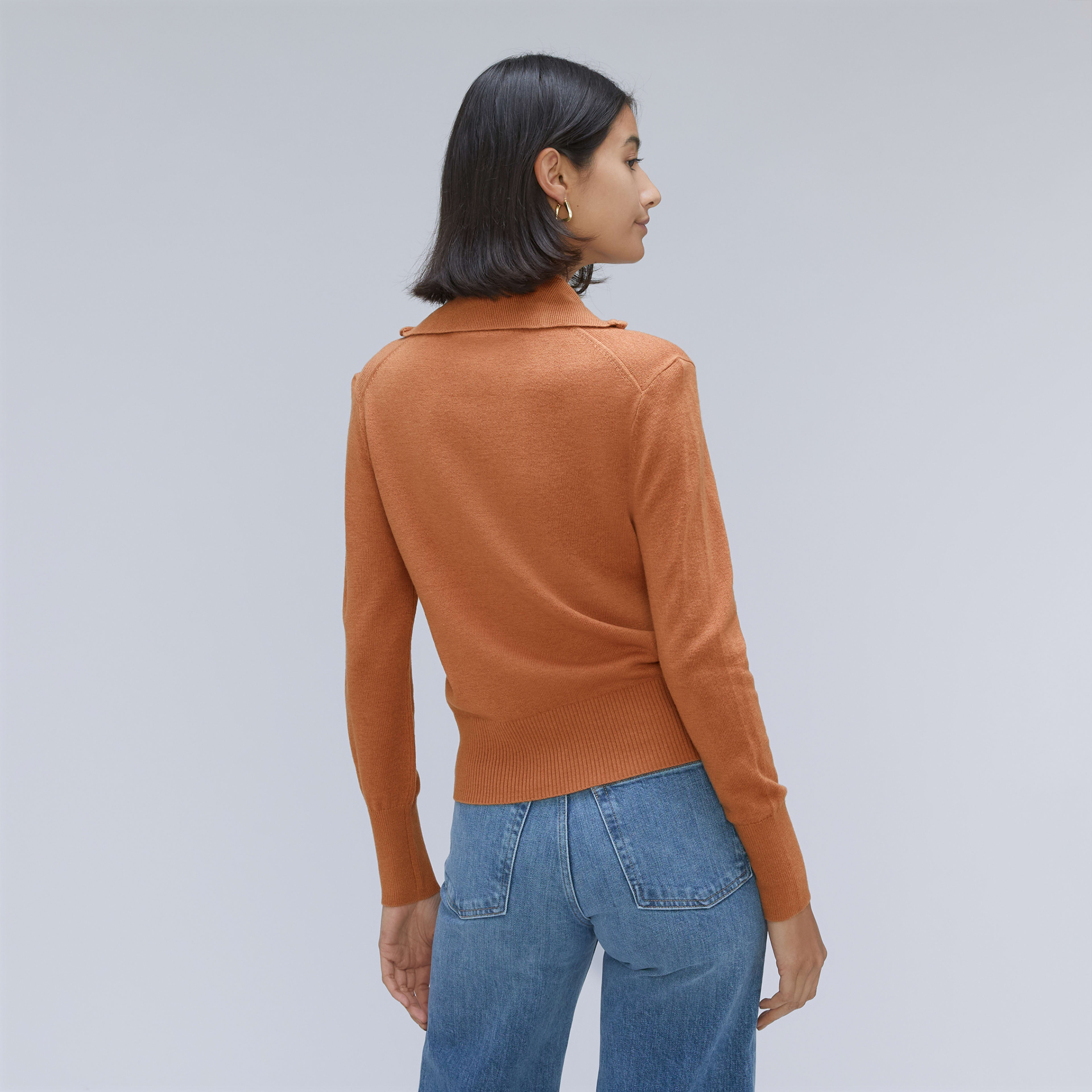 The Luxe Merino Half-Zip Sweater Tawny Brown – Everlane