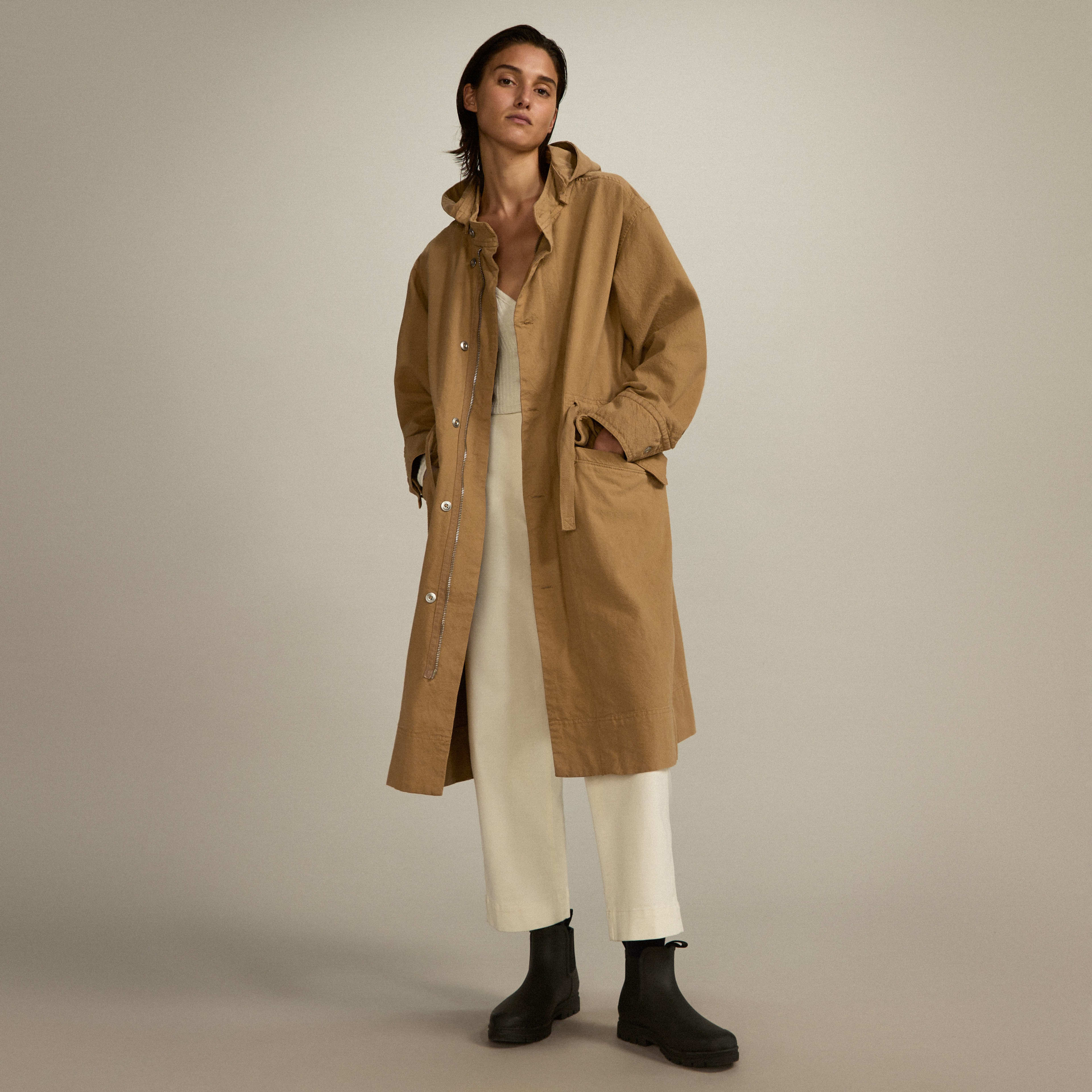 The Canvas Organic Cotton Parka Cappuccino – Everlane
