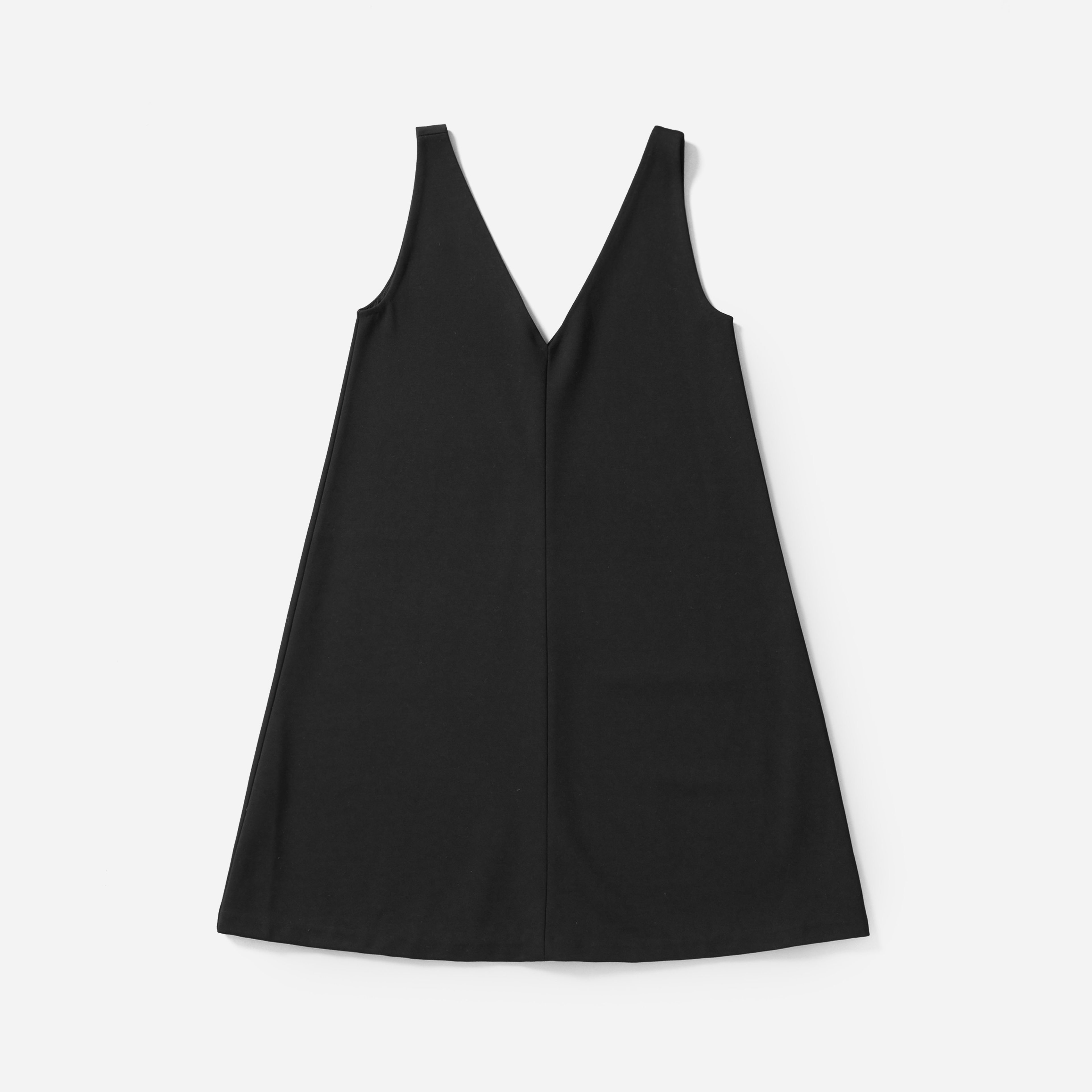 The Deep V-Neck A-Line Dress Black – Everlane