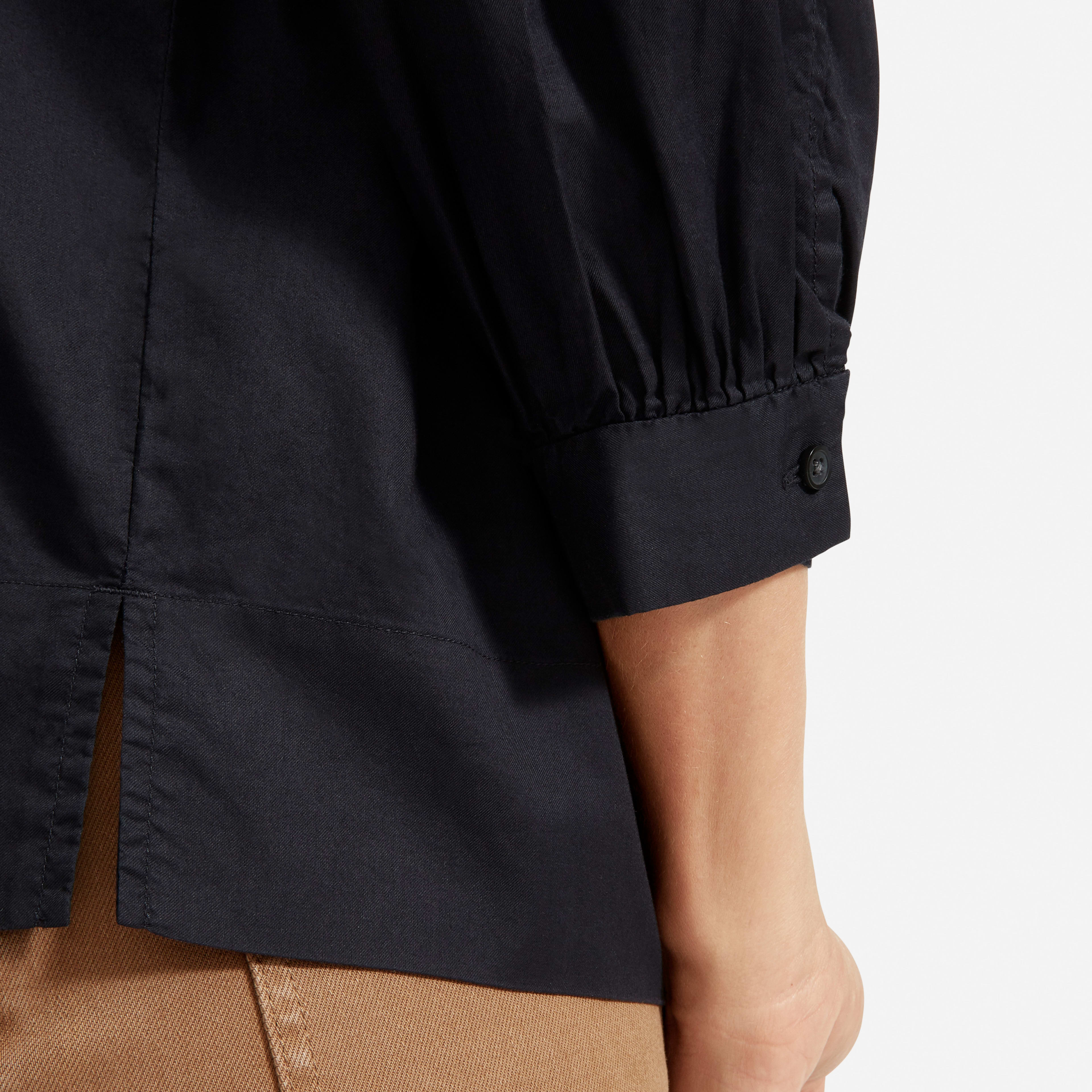 The Silky Cotton Lantern Top Black – Everlane