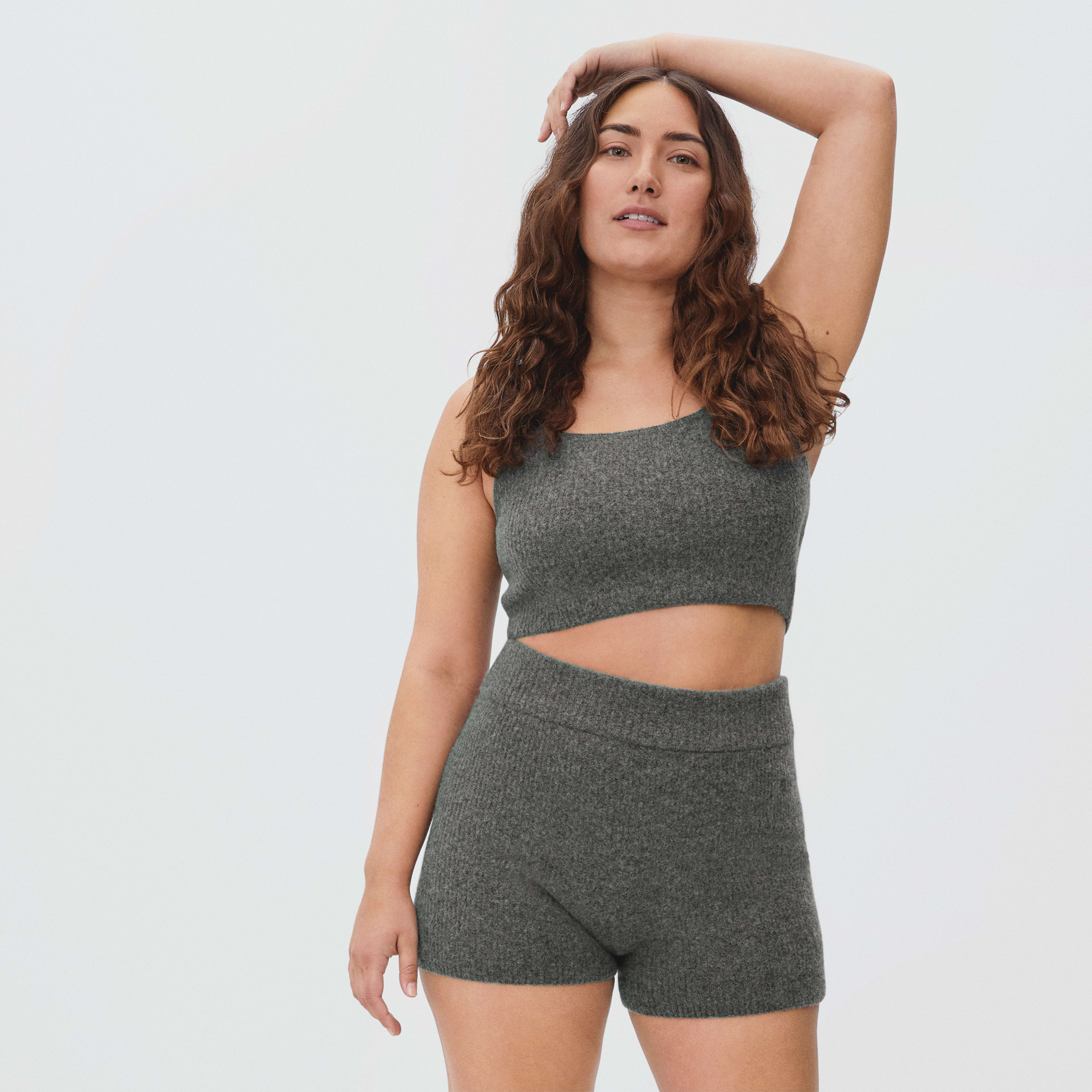 The Cozy-Stretch Short Heathered Charcoal – Everlane
