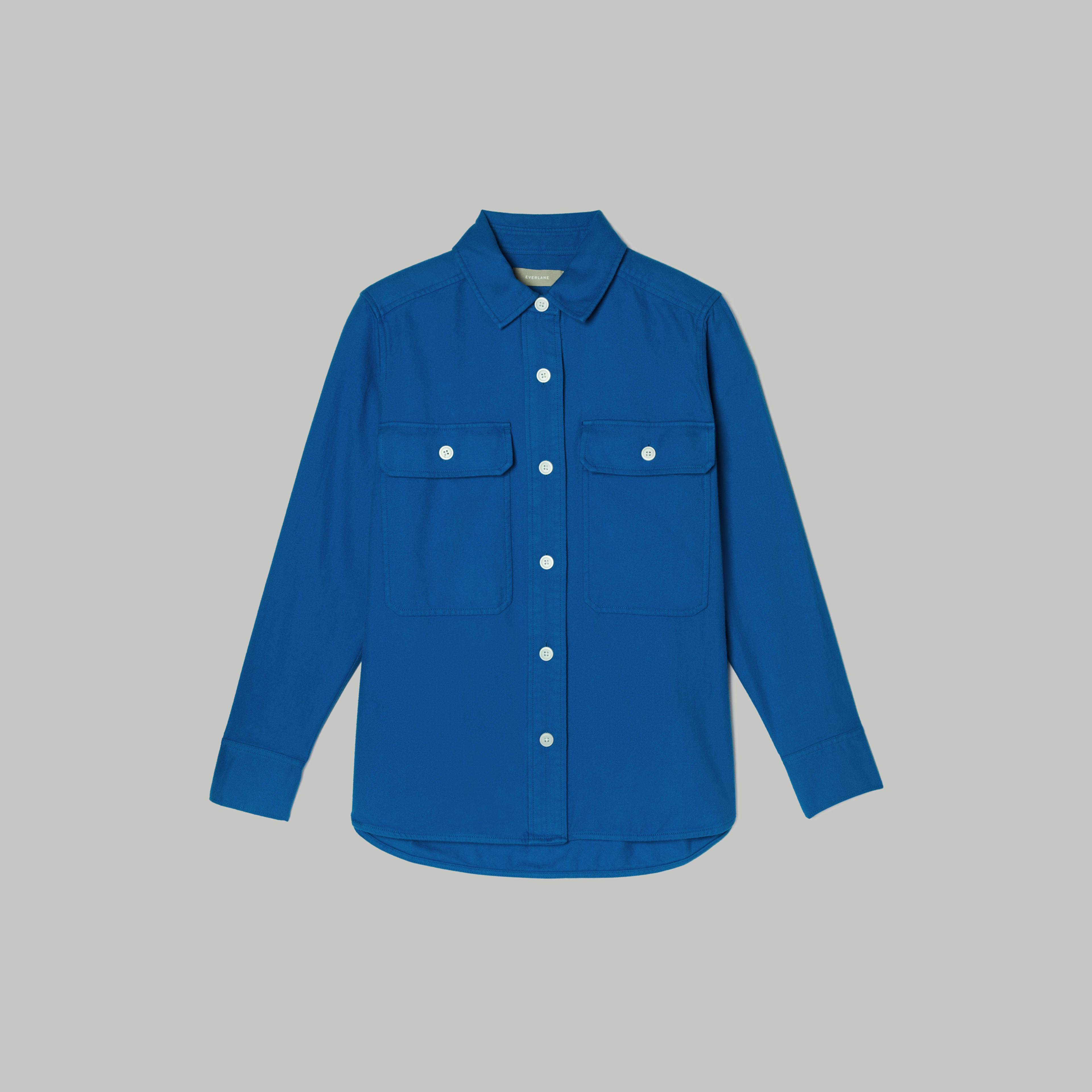 The Classic Cotton Flannel Shirt Lapis Blue – Everlane