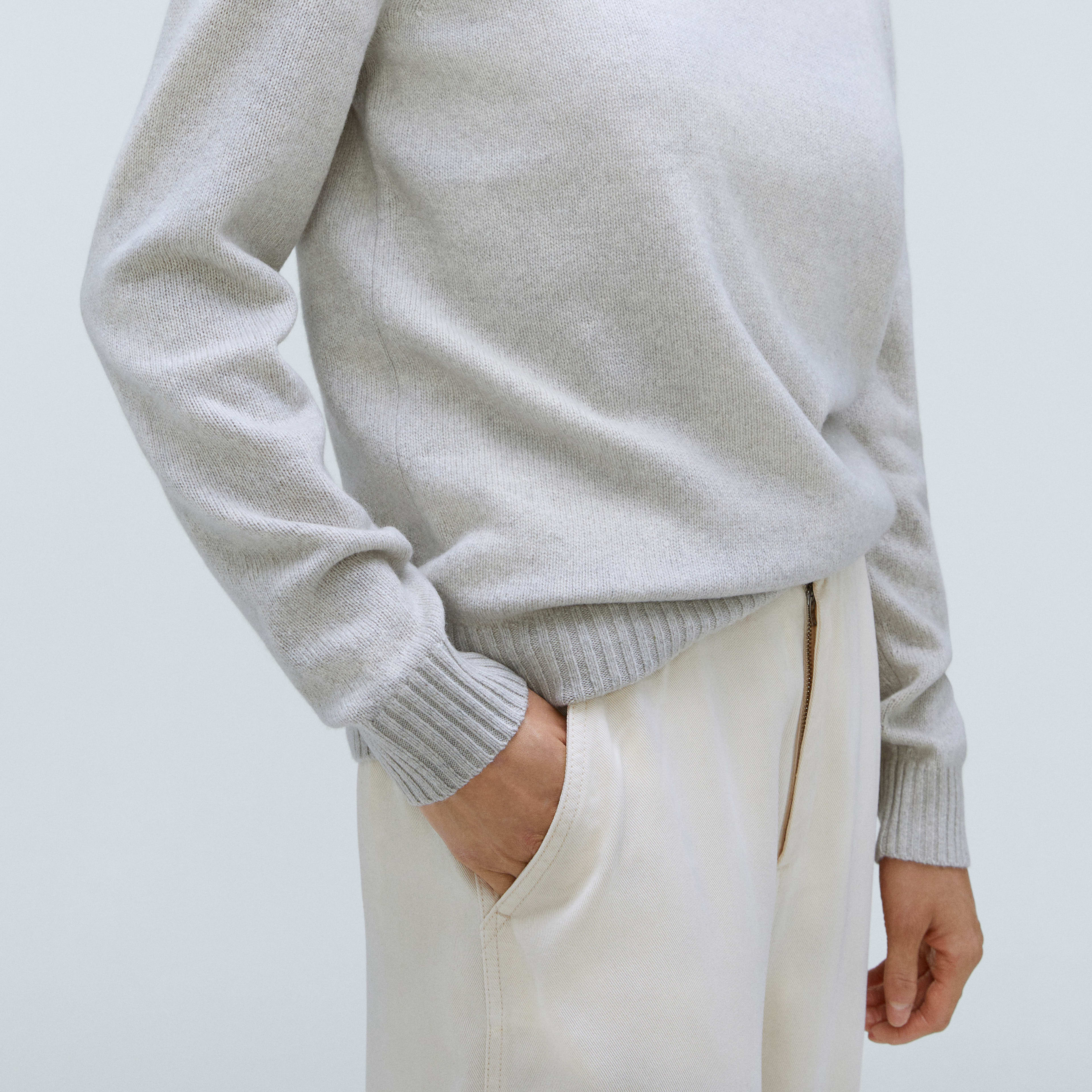 The Cashmere Crew Pale Heather Grey – Everlane