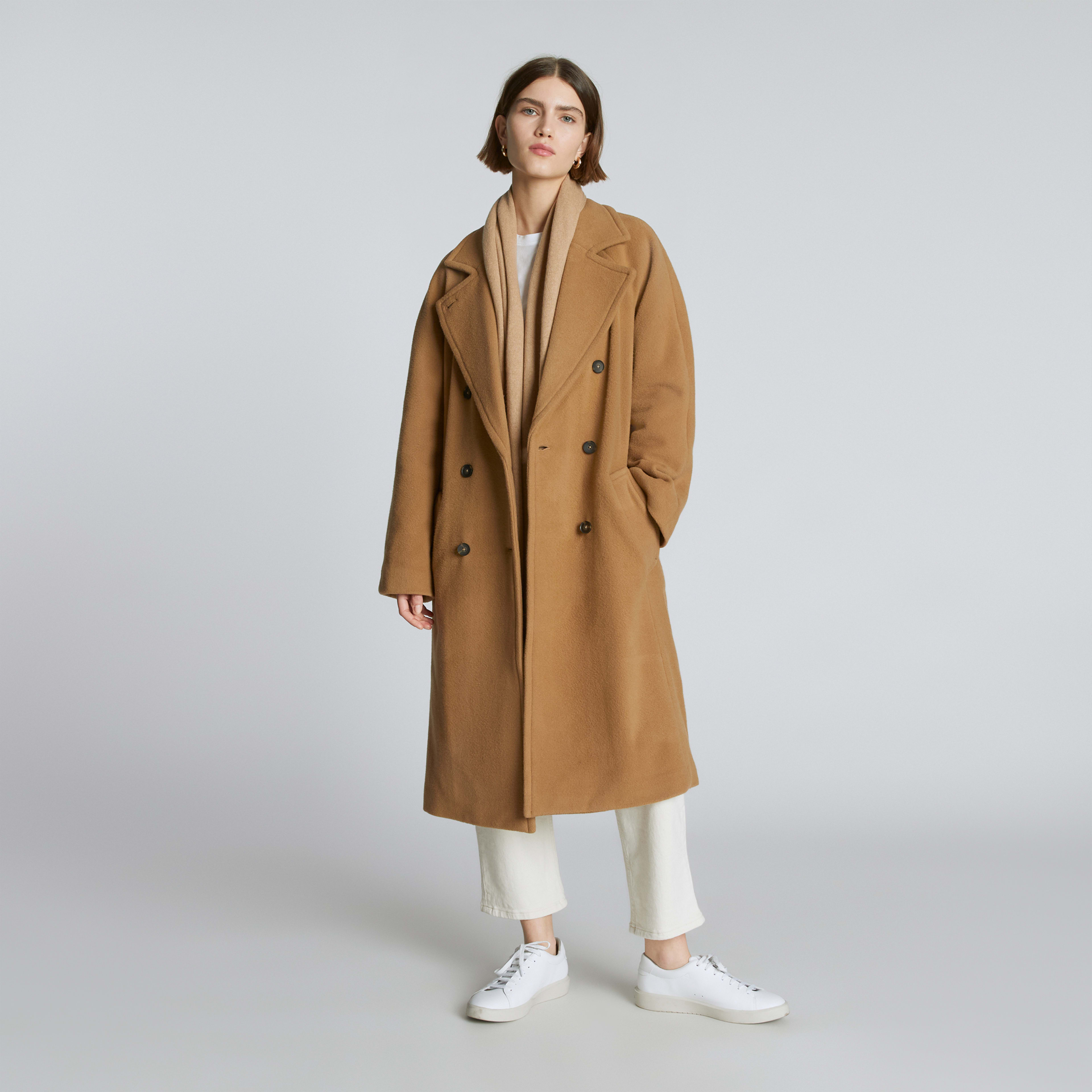 The Italian ReWool® Long Peacoat Camel – Everlane