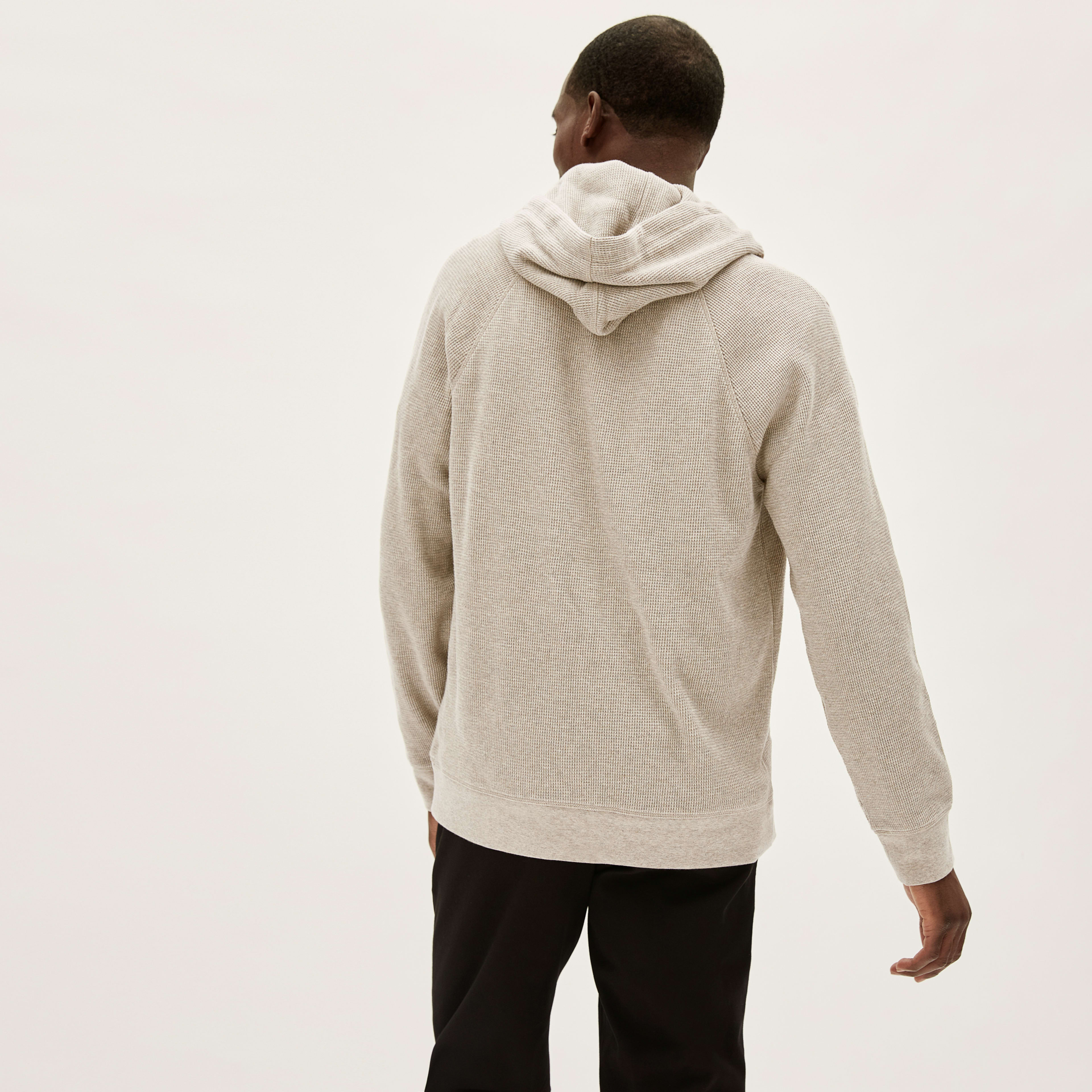 The Waffle-Knit Hoodie Heathered Oatmeal – Everlane