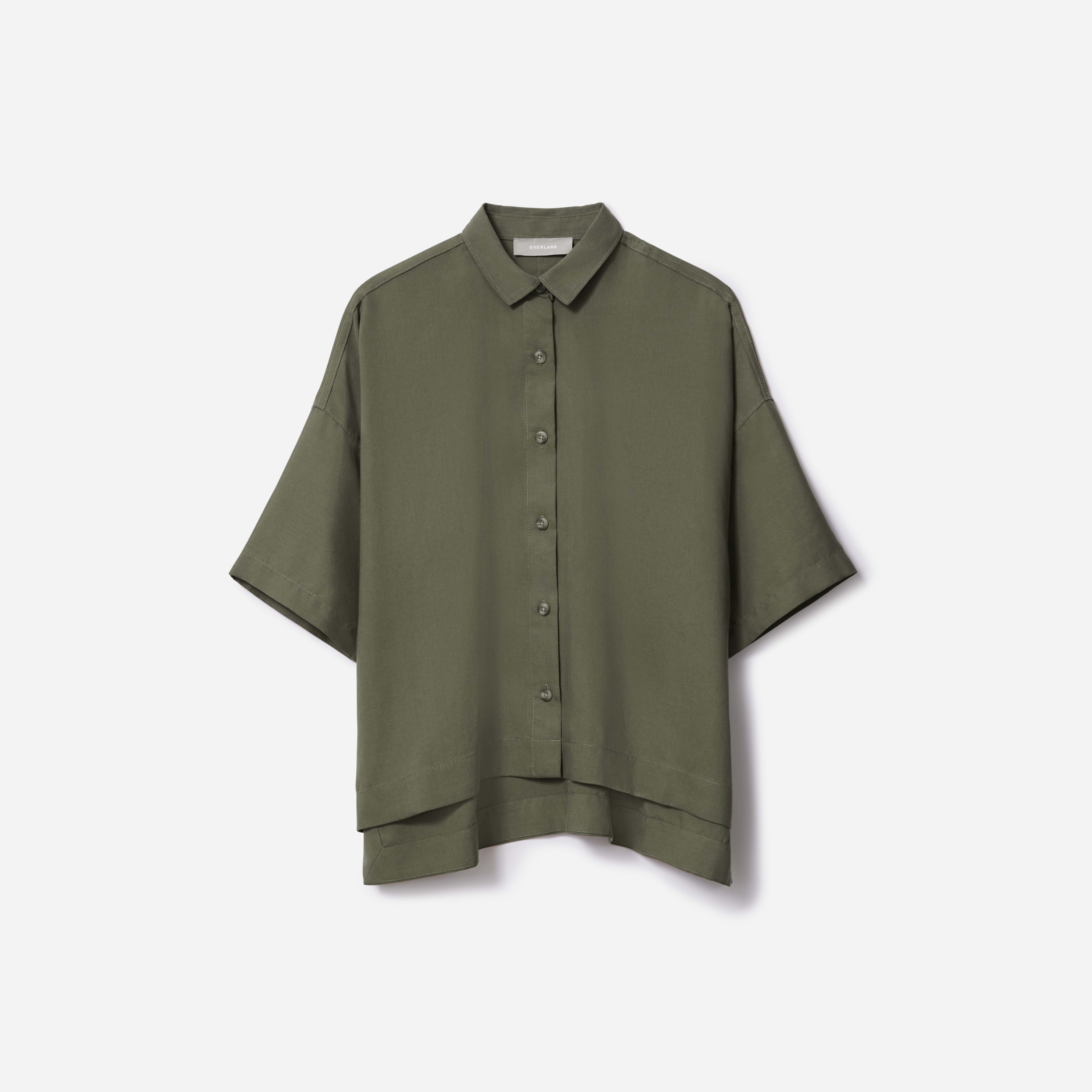 The Drapey Square Shirt Kalamata – Everlane