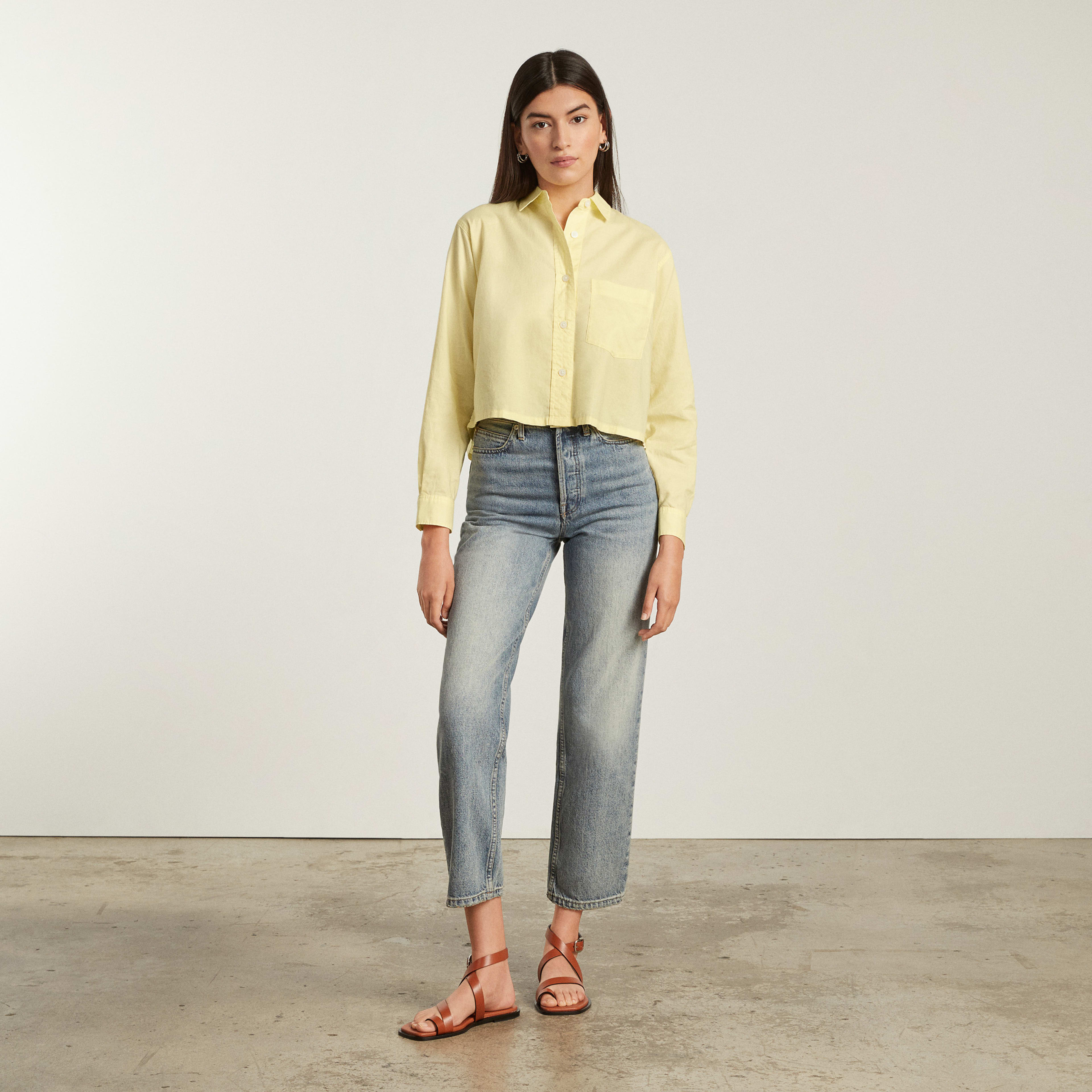 The Way-Short Shirt Pastel Yellow – Everlane