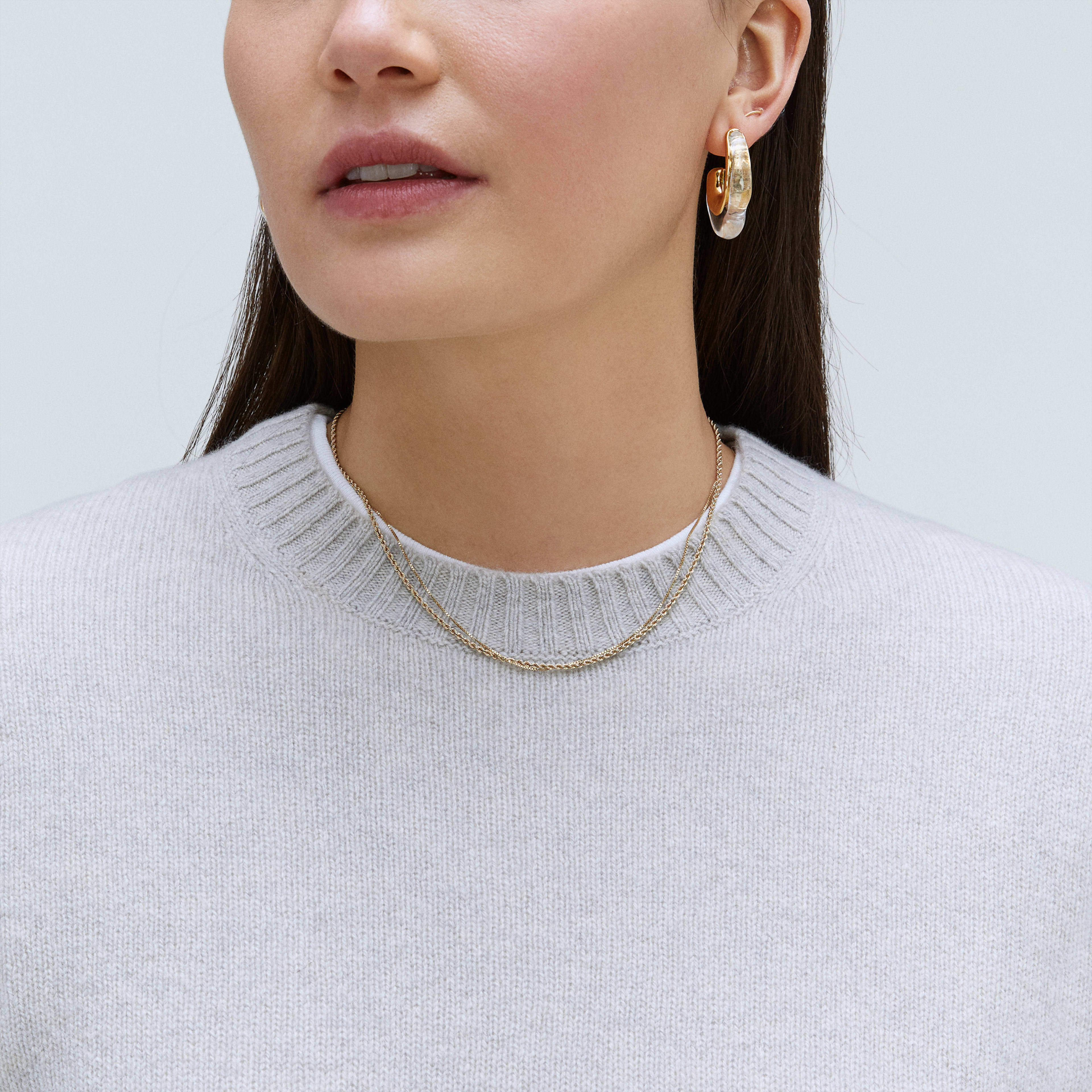 The Cashmere Crew Pale Heather Grey – Everlane