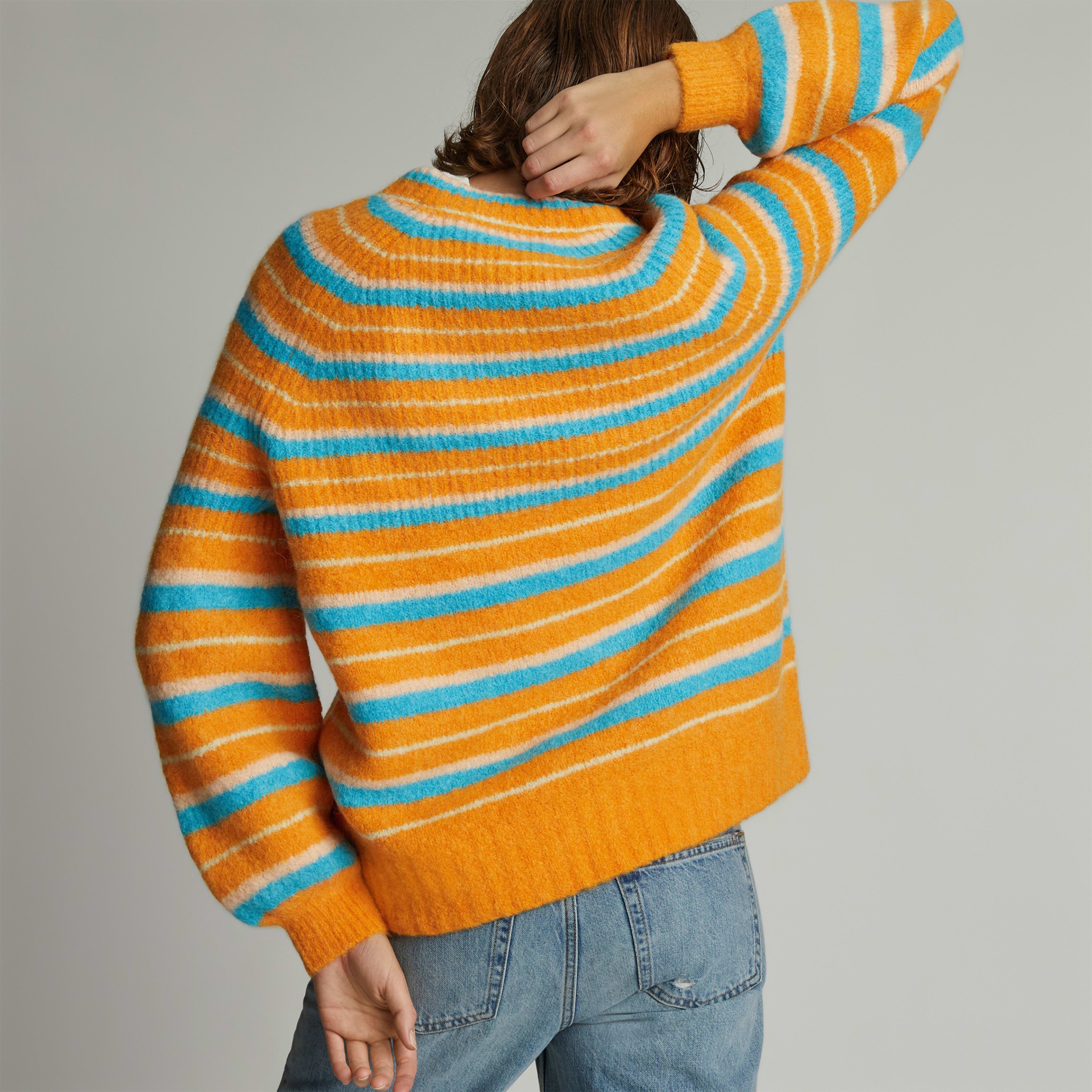 The SuperFuzz Alpaca Oversized Crew Turmeric Stripe – Everlane