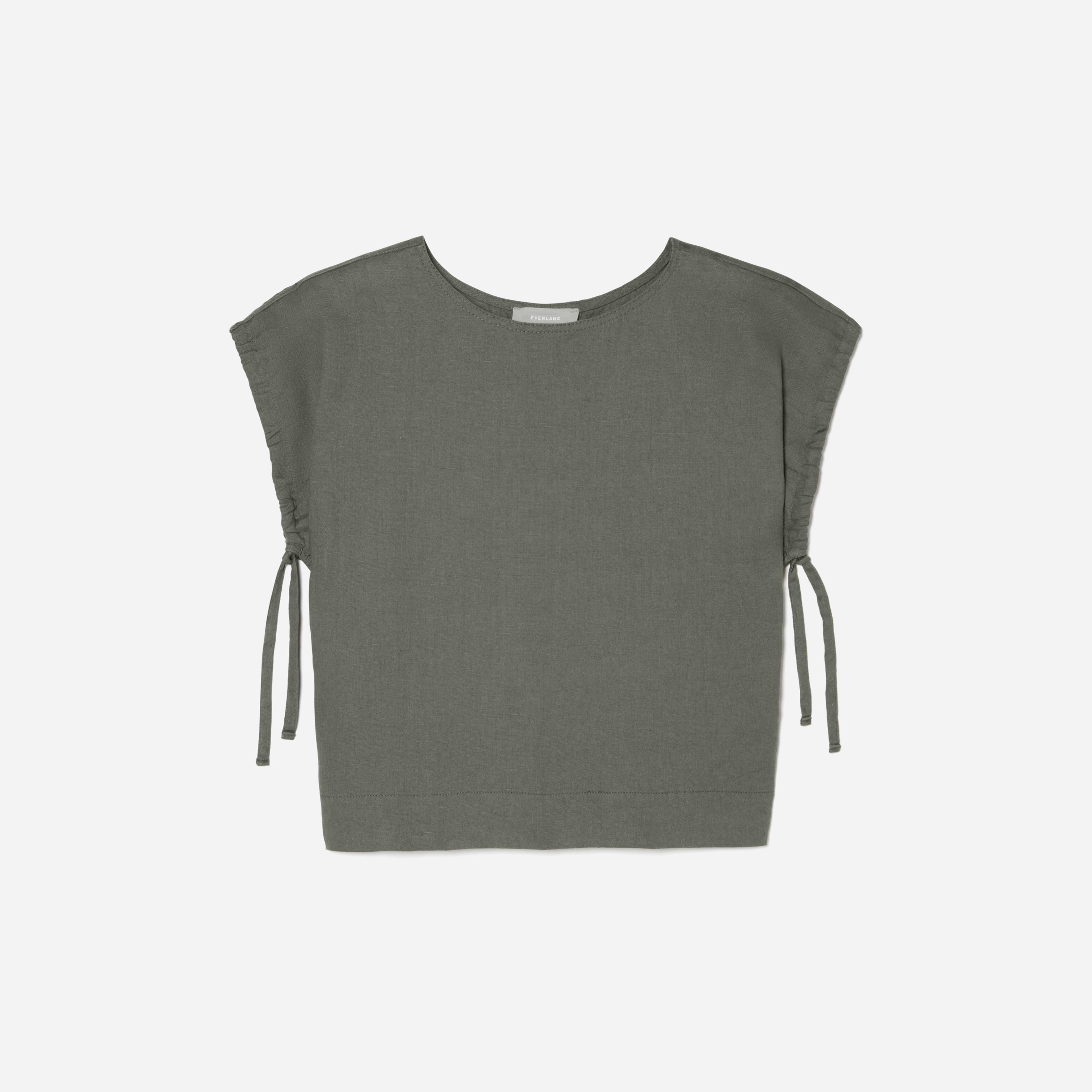 The Drawstring Tunic Pewter Green – Everlane