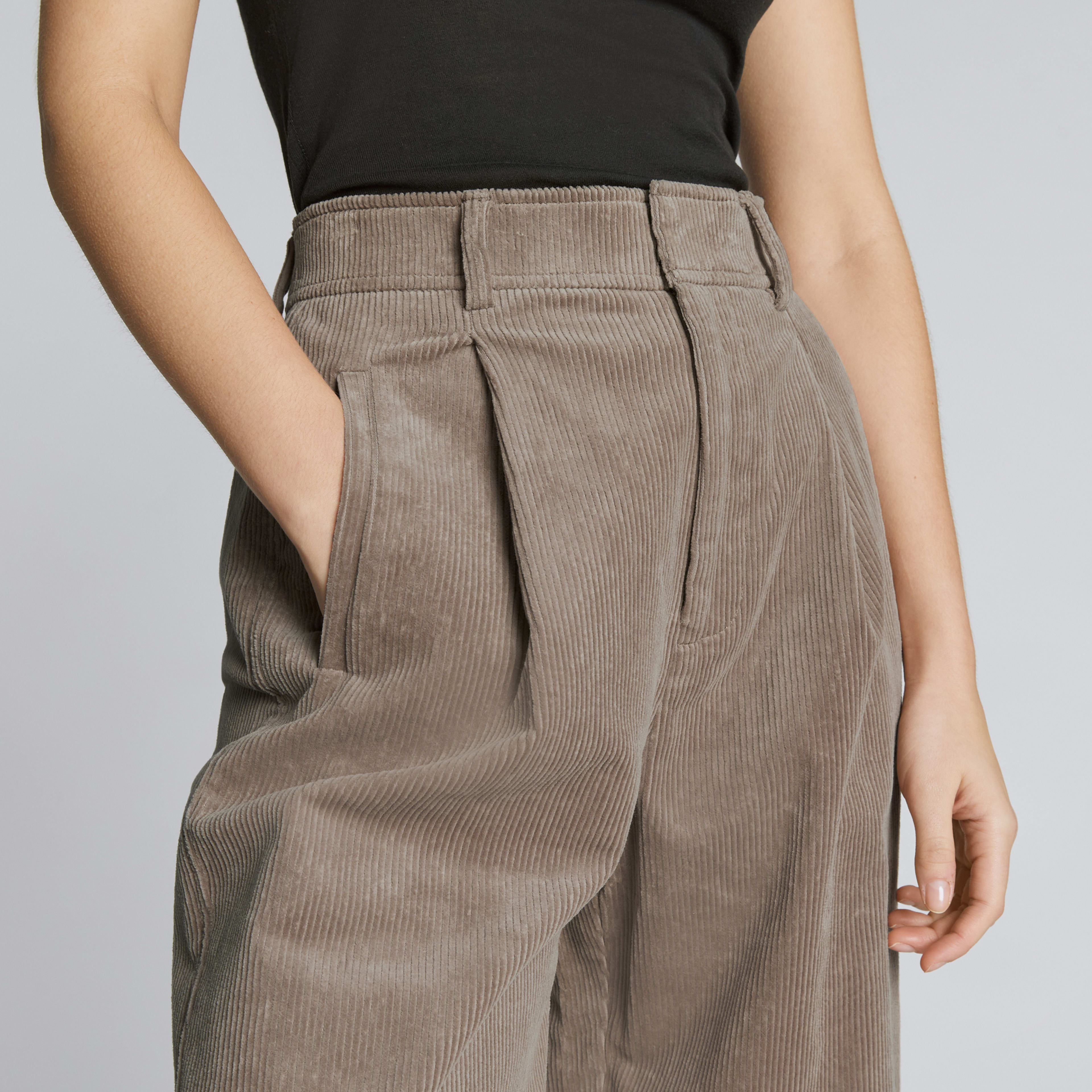 The Corduroy Way-High® Drape Pant Taupe Grey – Everlane