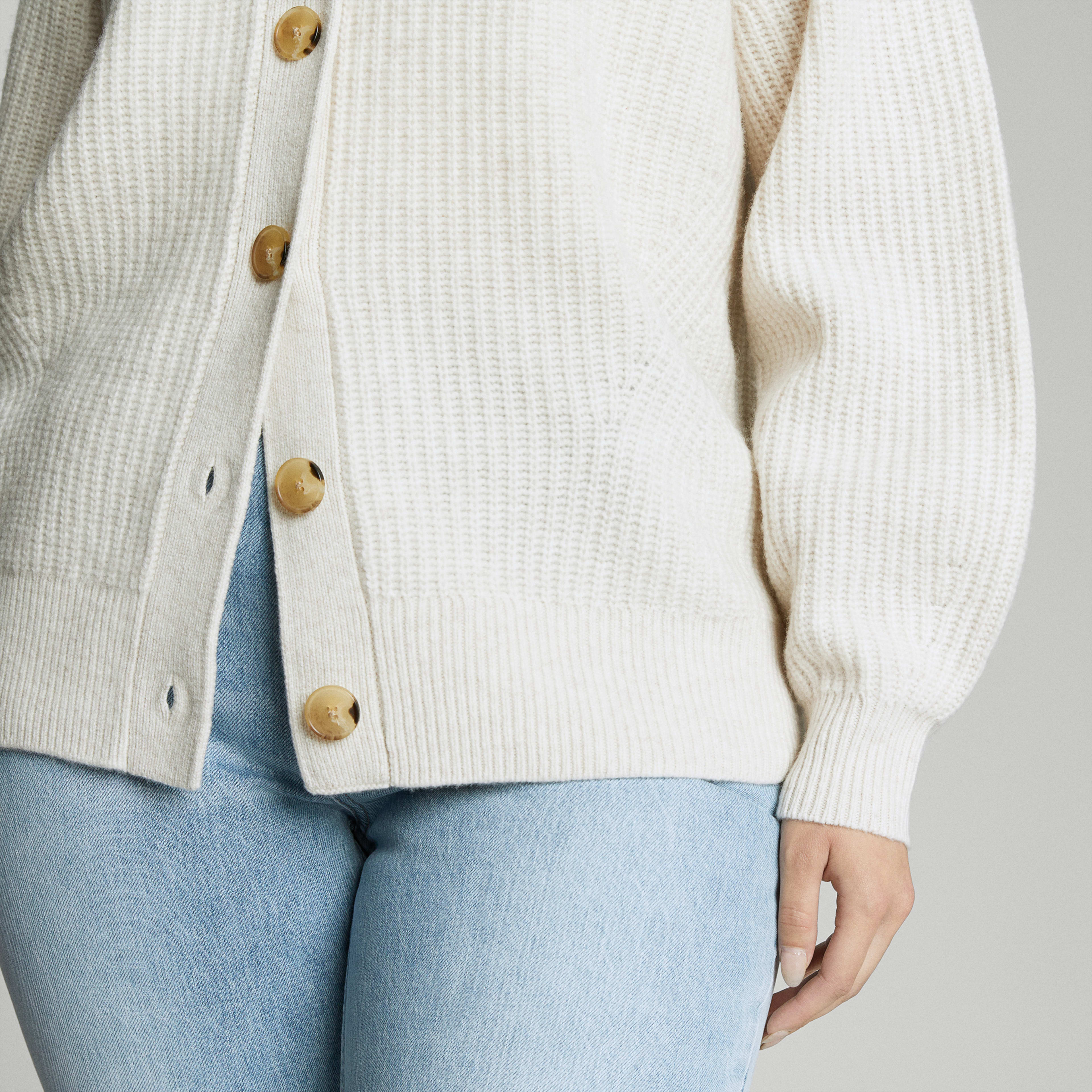 The Felted Merino Cardigan Heathered Oat – Everlane