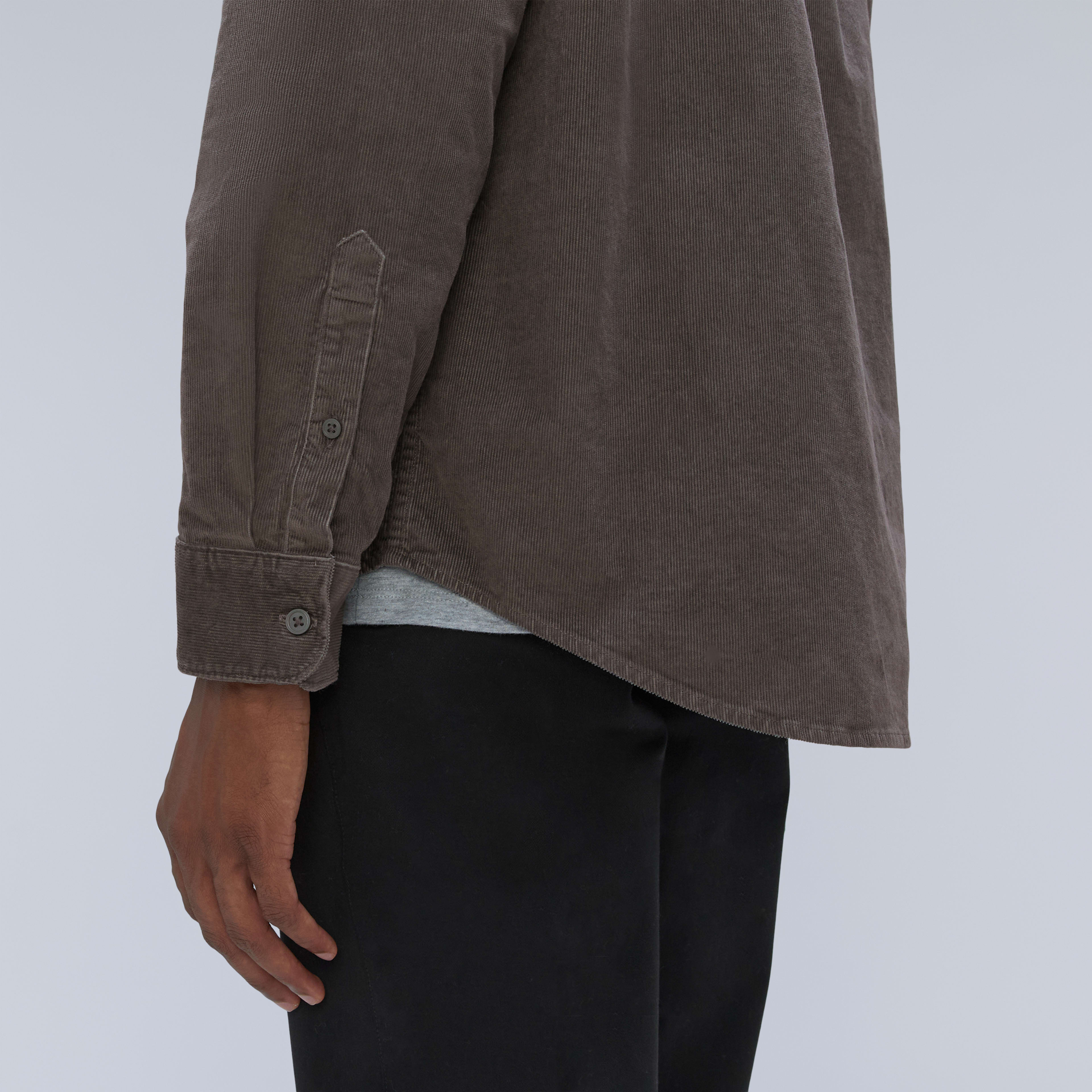 The Relaxed Corduroy Shirt Pewter – Everlane