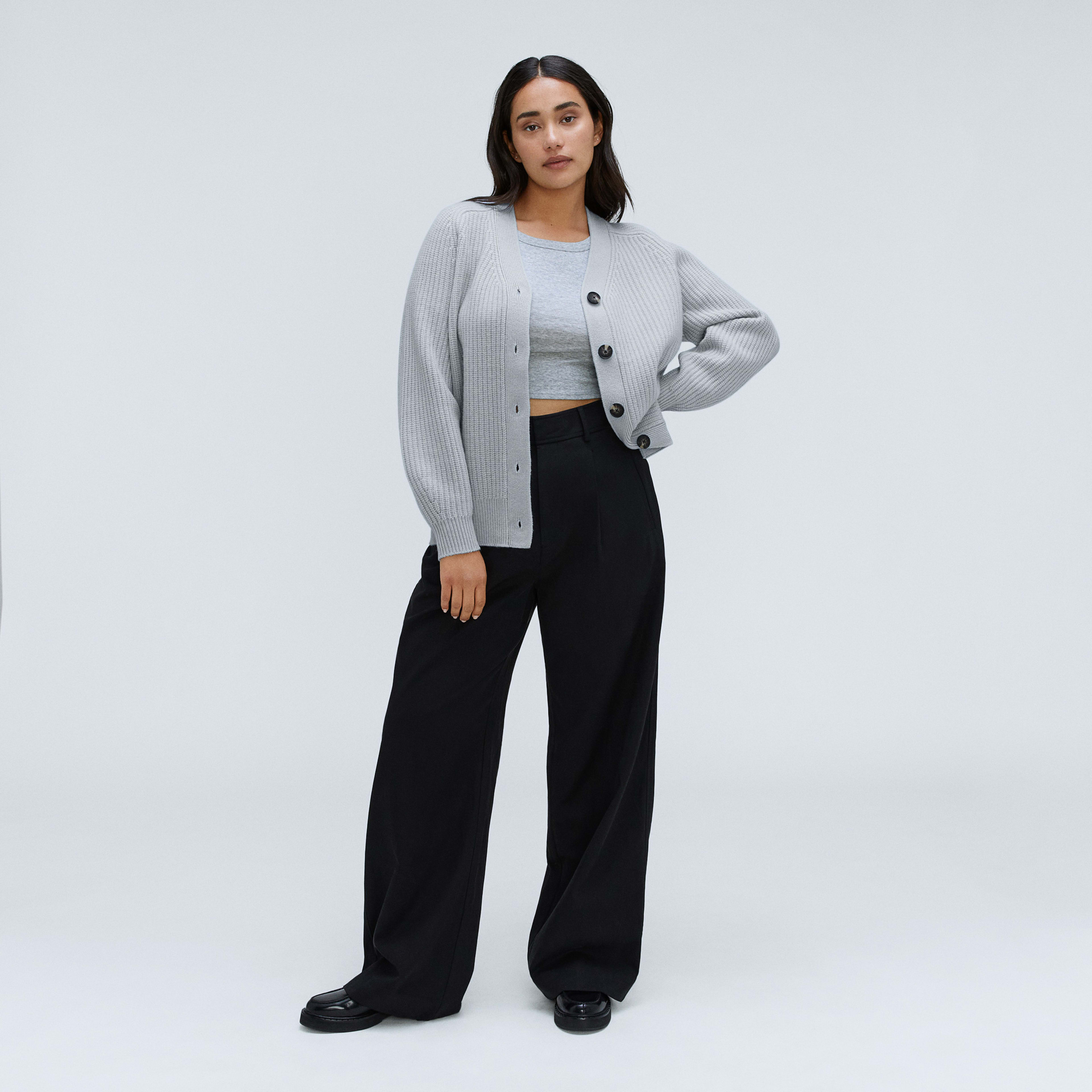 The Felted Merino Cardigan Sky – Everlane