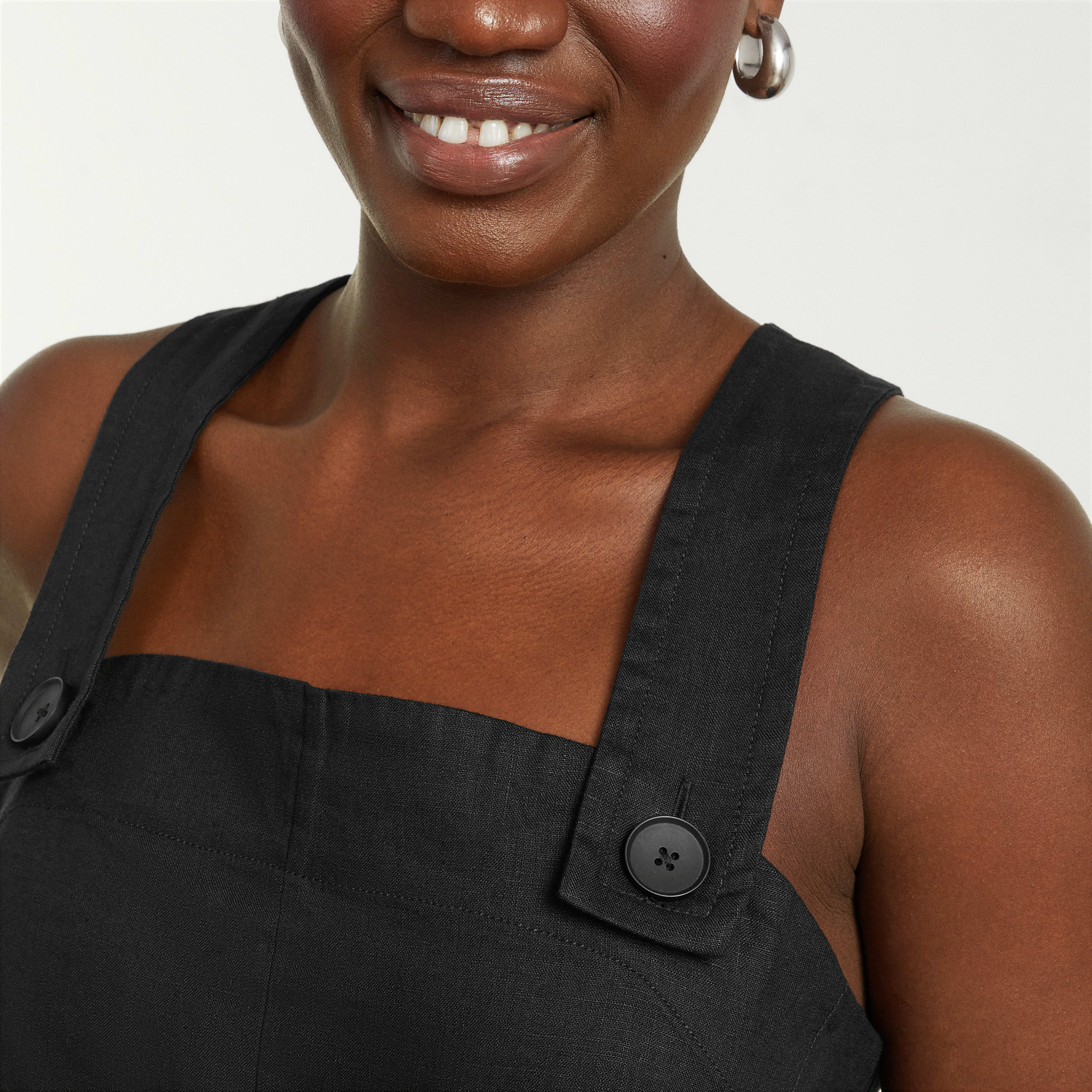 The Apron Linen Tank Black – Everlane