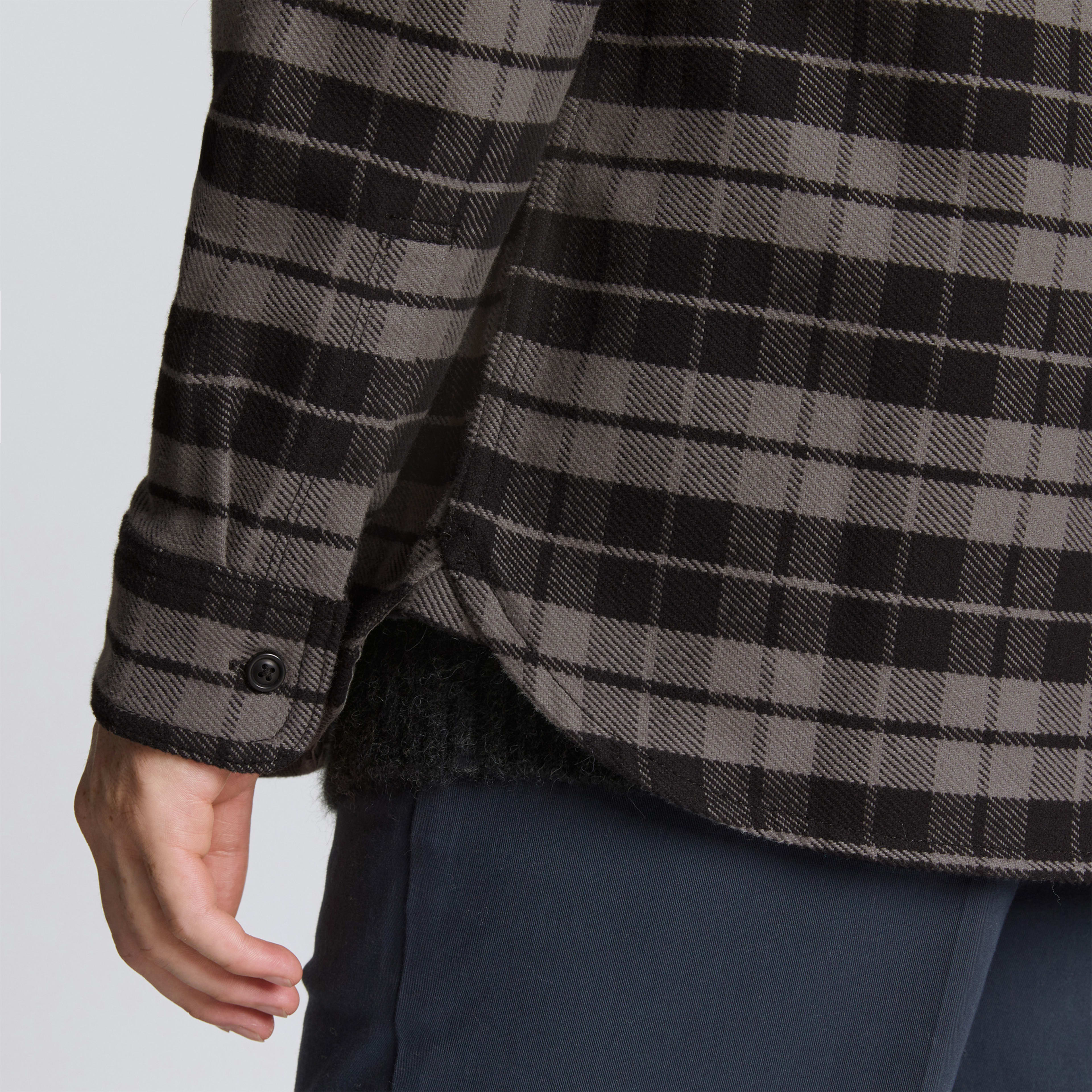 The Heavyweight Overshirt | Uniform Pewter Plaid – Everlane