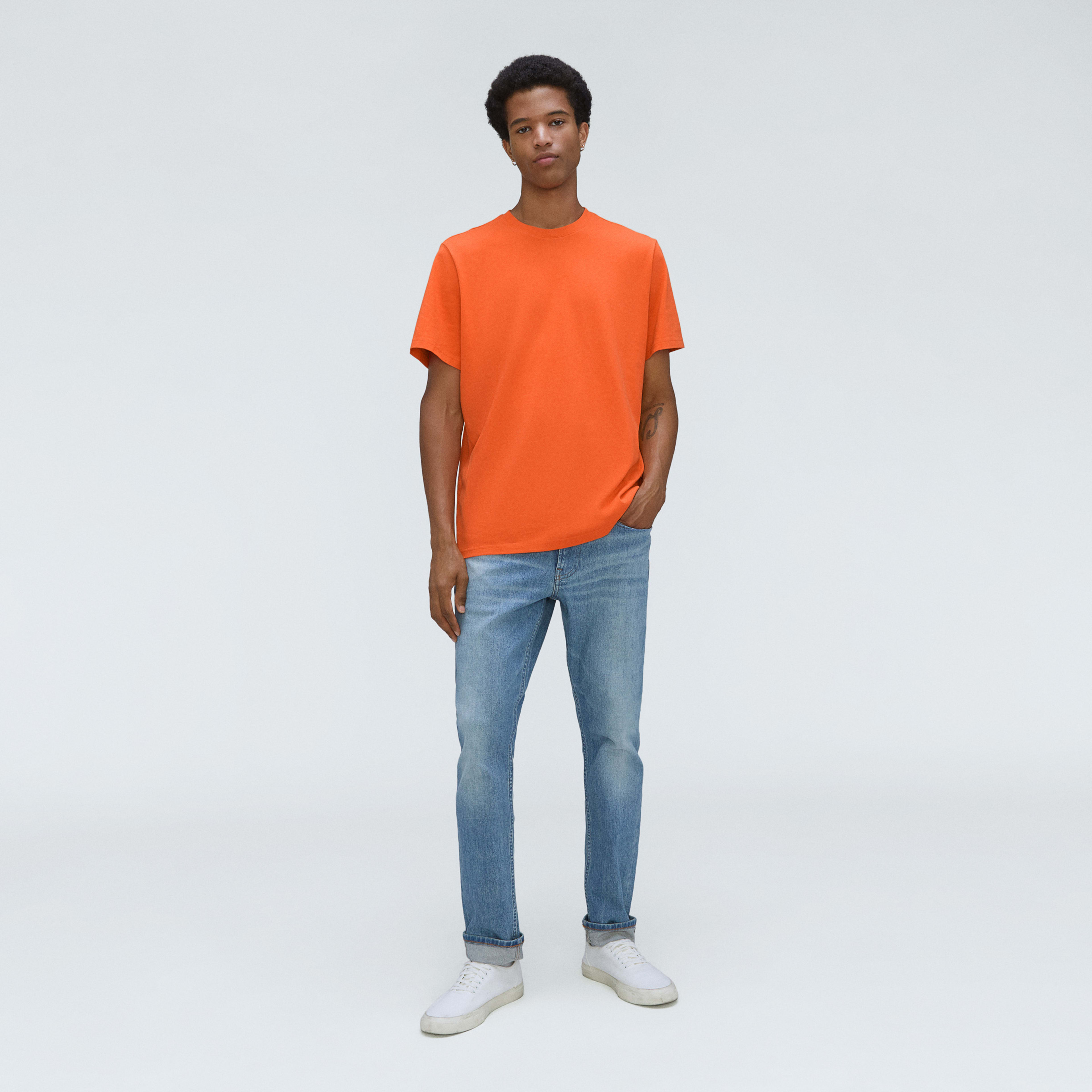 The Premium-Weight Crew | Uniform Safety Orange – Everlane