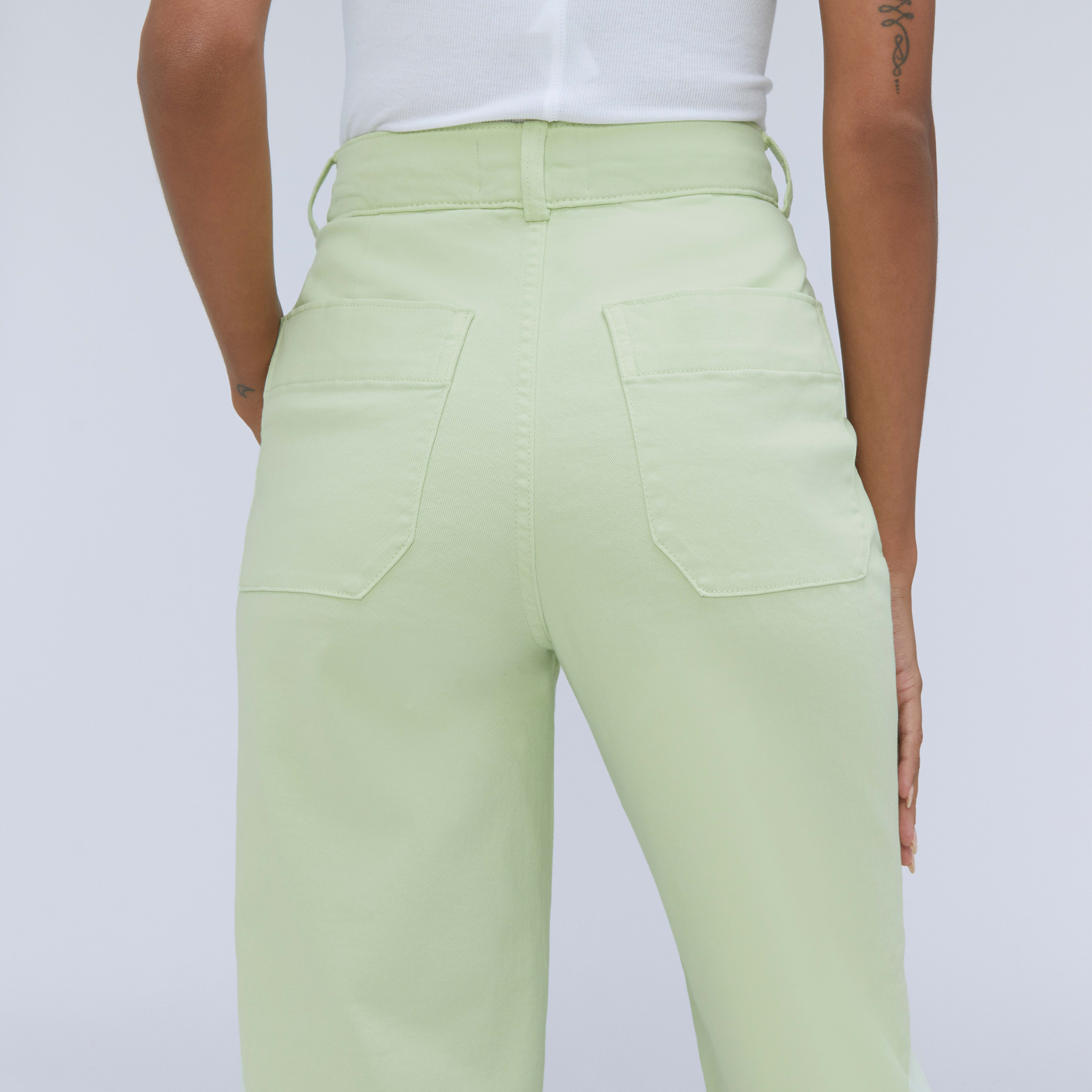 The Organic Wide-Leg Pant Seafoam Green – Everlane