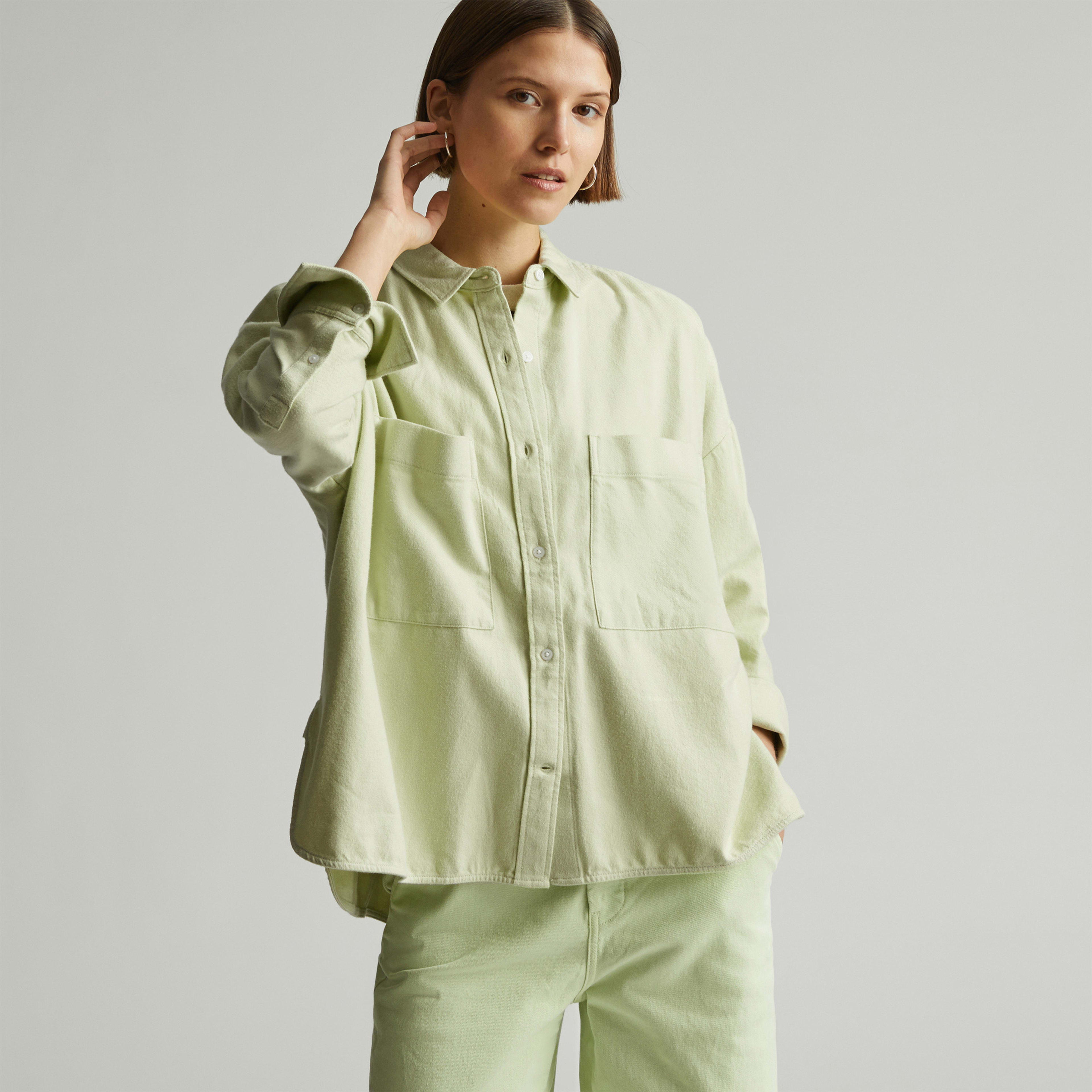 The Boxy Flannel Seafoam Green – Everlane