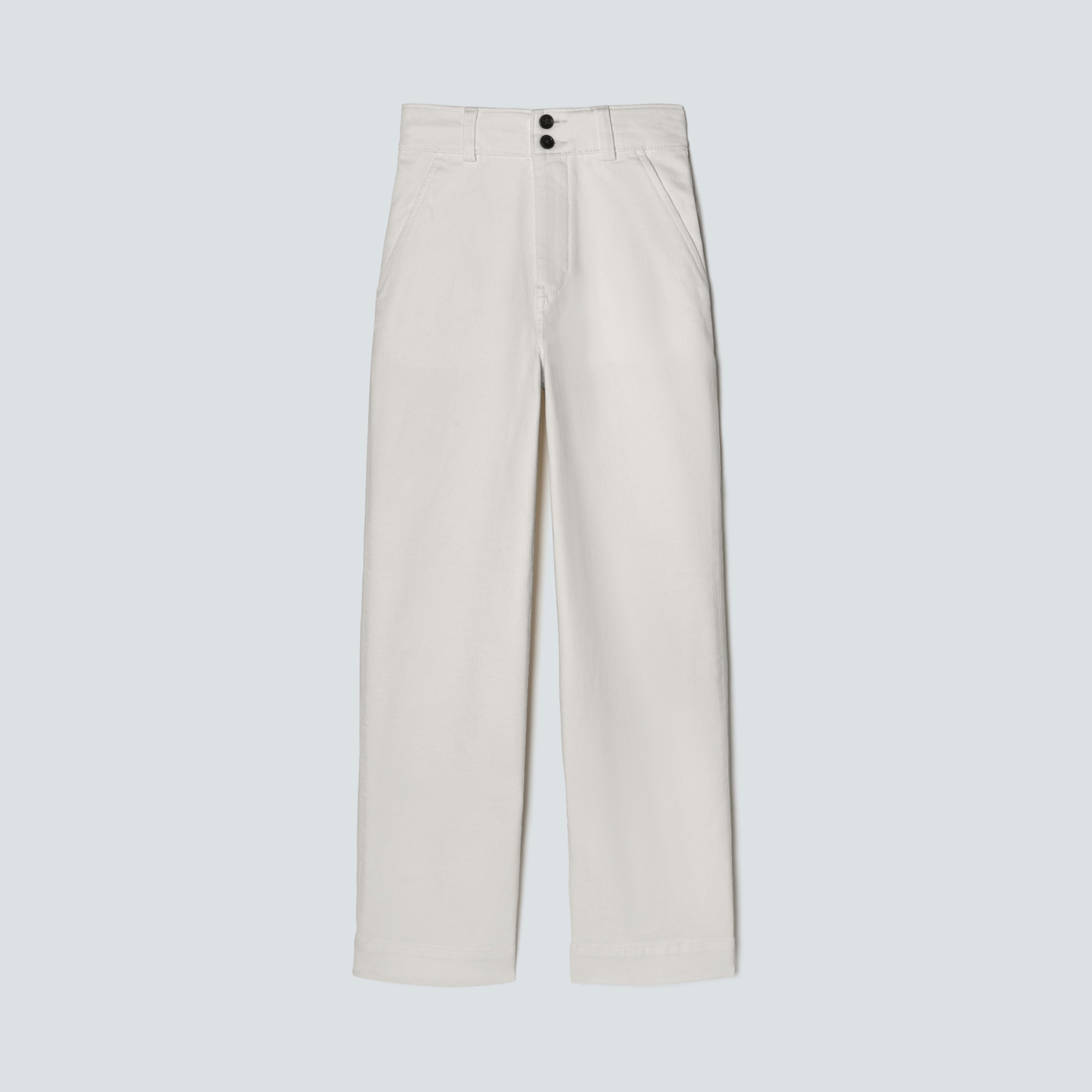 The Organic Wide-Leg Pant Bone – Everlane