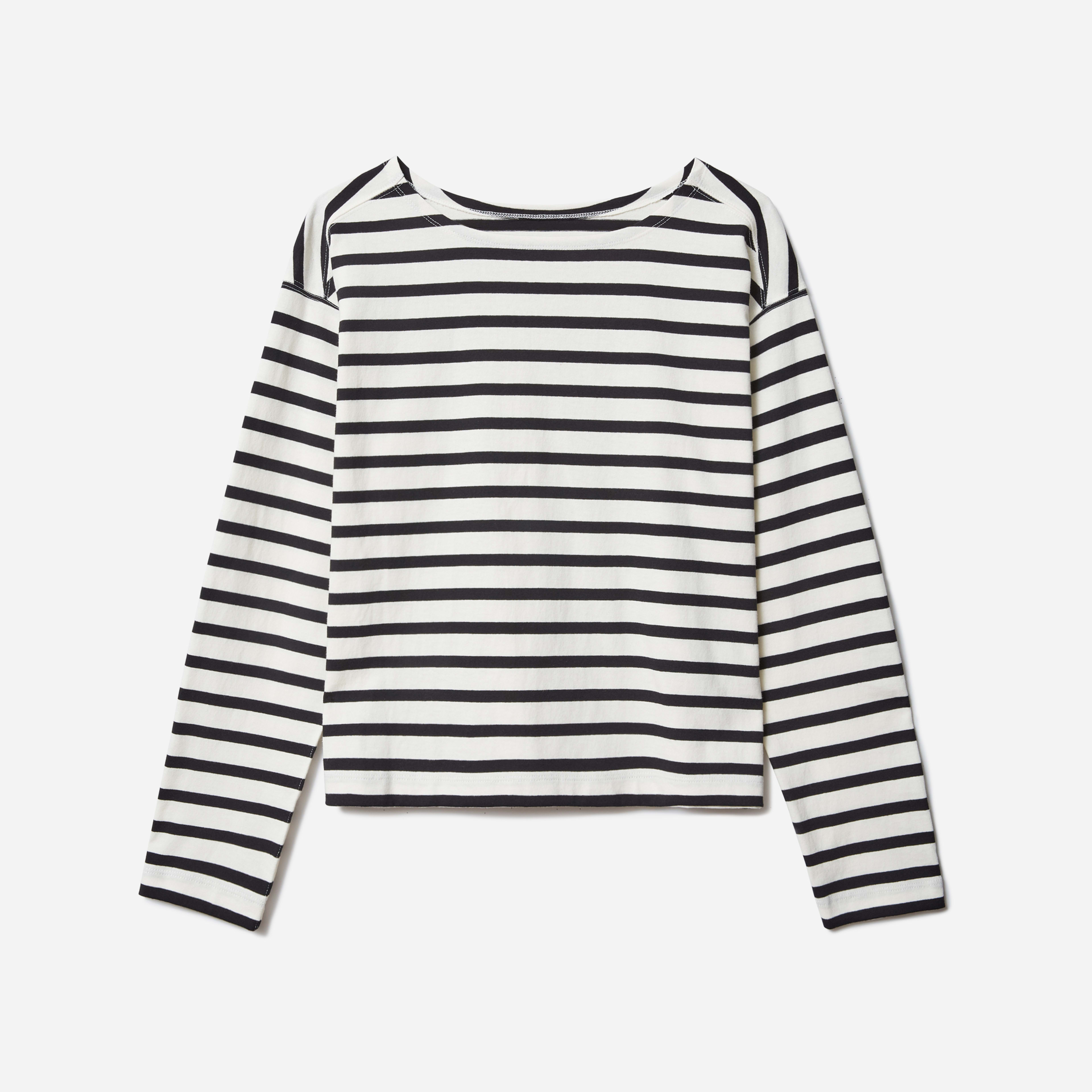The Modern Breton Tee Black / White – Everlane