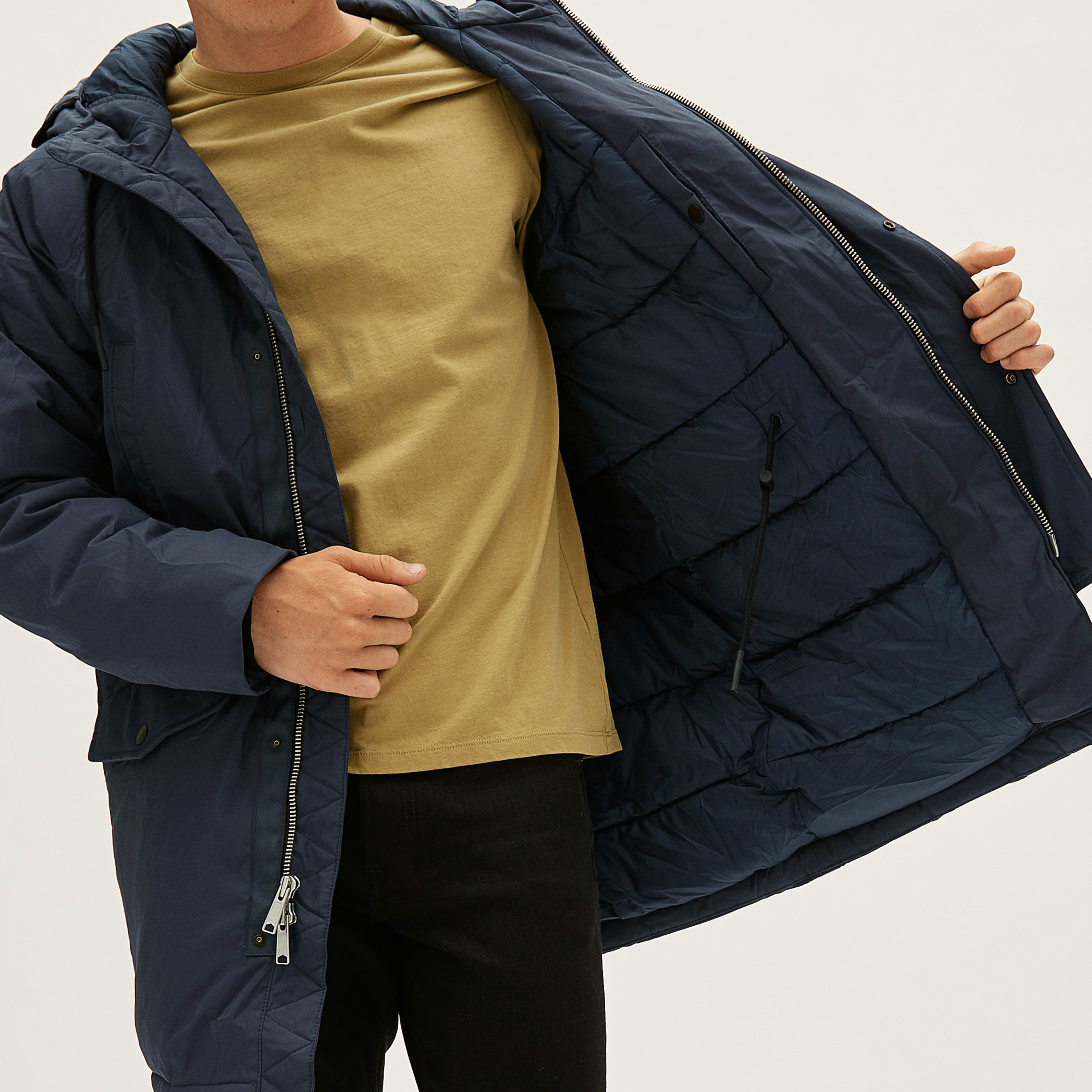 The ReNew Long Parka India Ink – Everlane