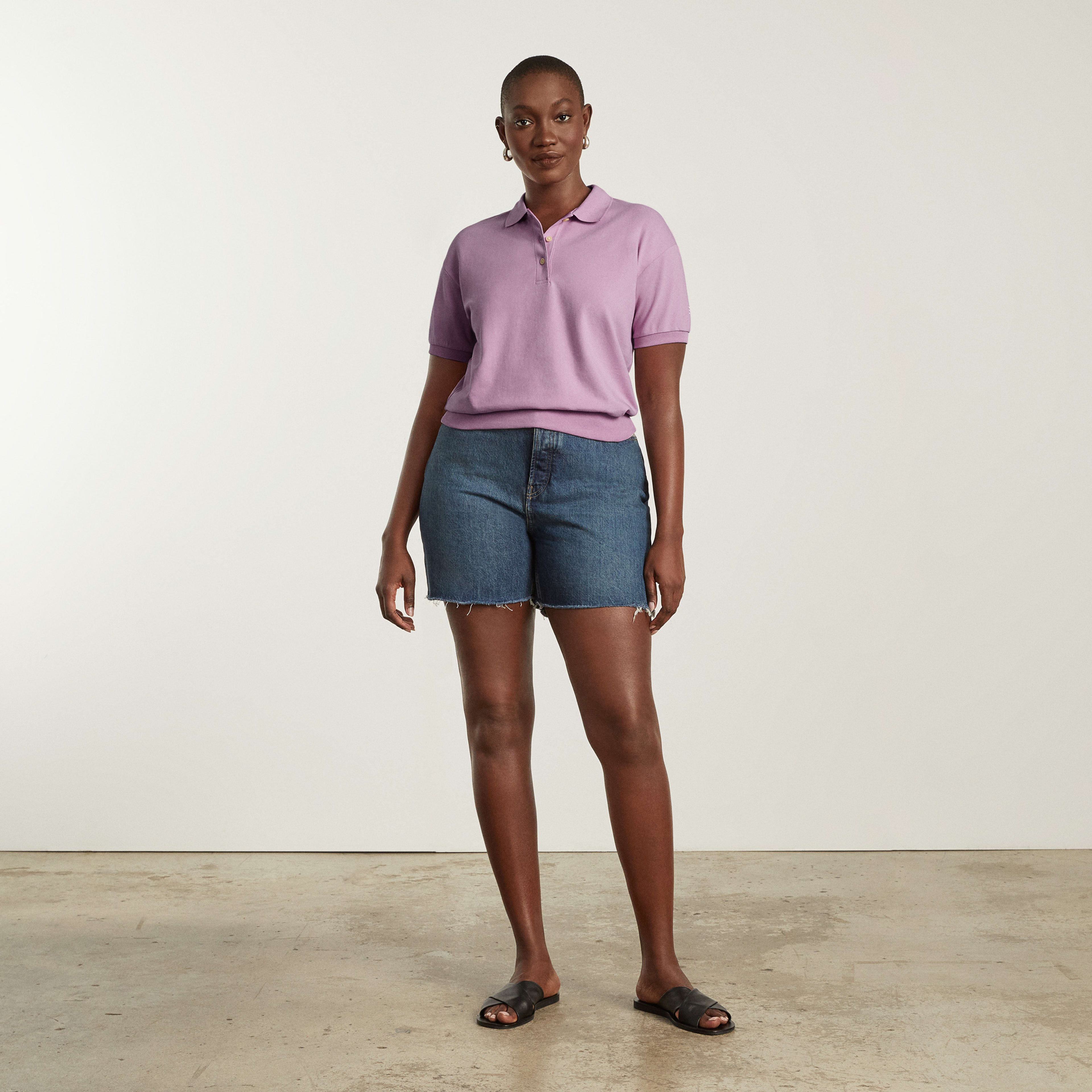 The Oversized Polo Lilac – Everlane