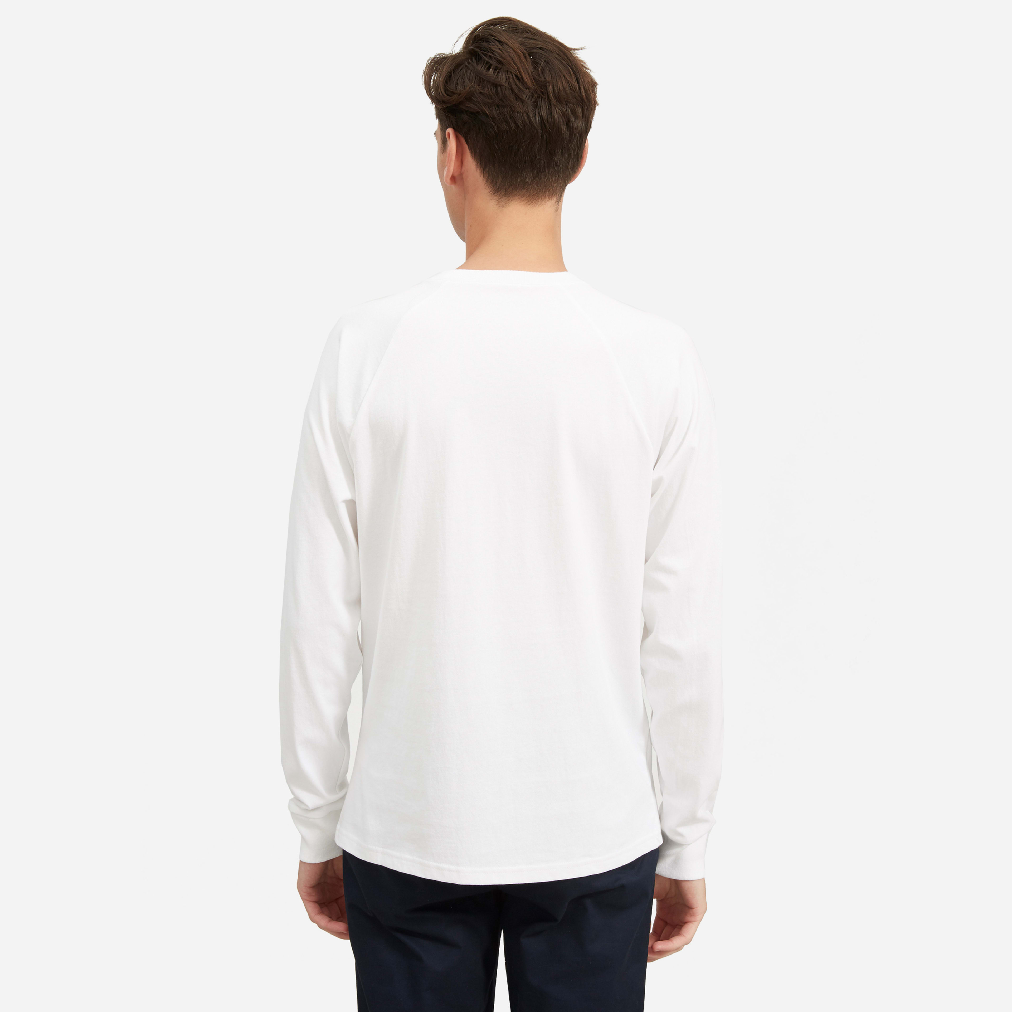 The Premium-Weight Long-Sleeve Crew | Uniform White – Everlane