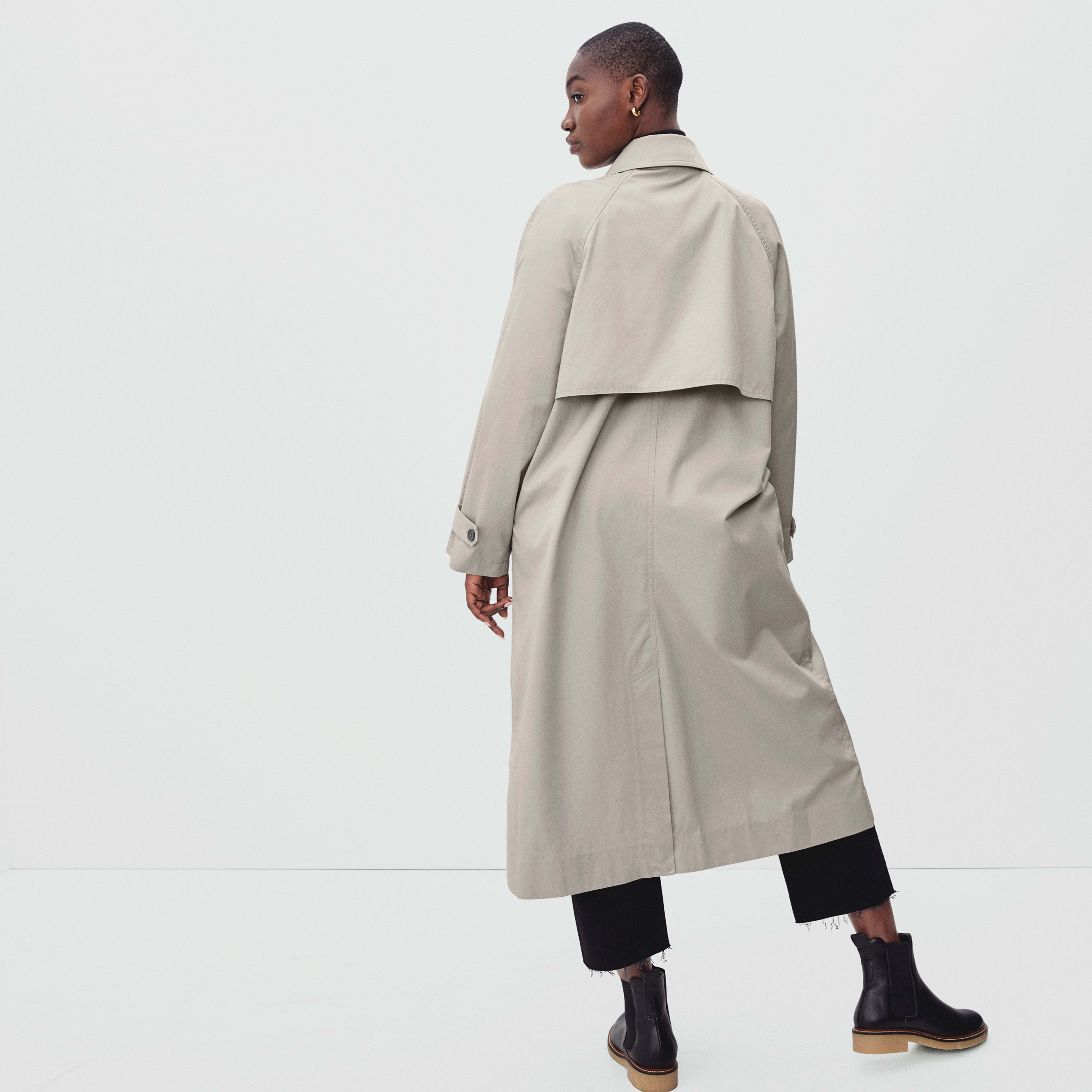 The Long Mac Coat Stone – Everlane