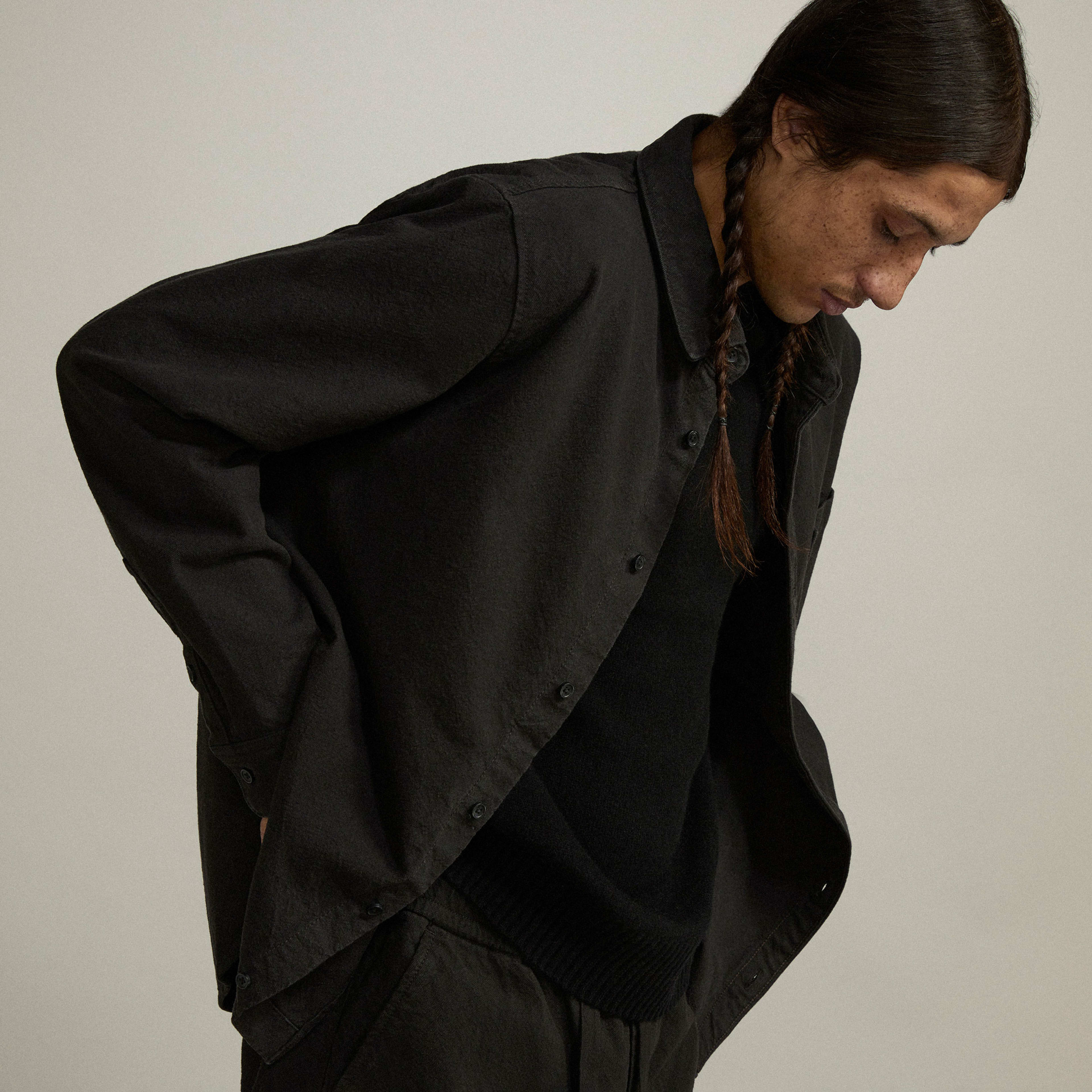 The Canvas Organic Cotton Overshirt Black – Everlane
