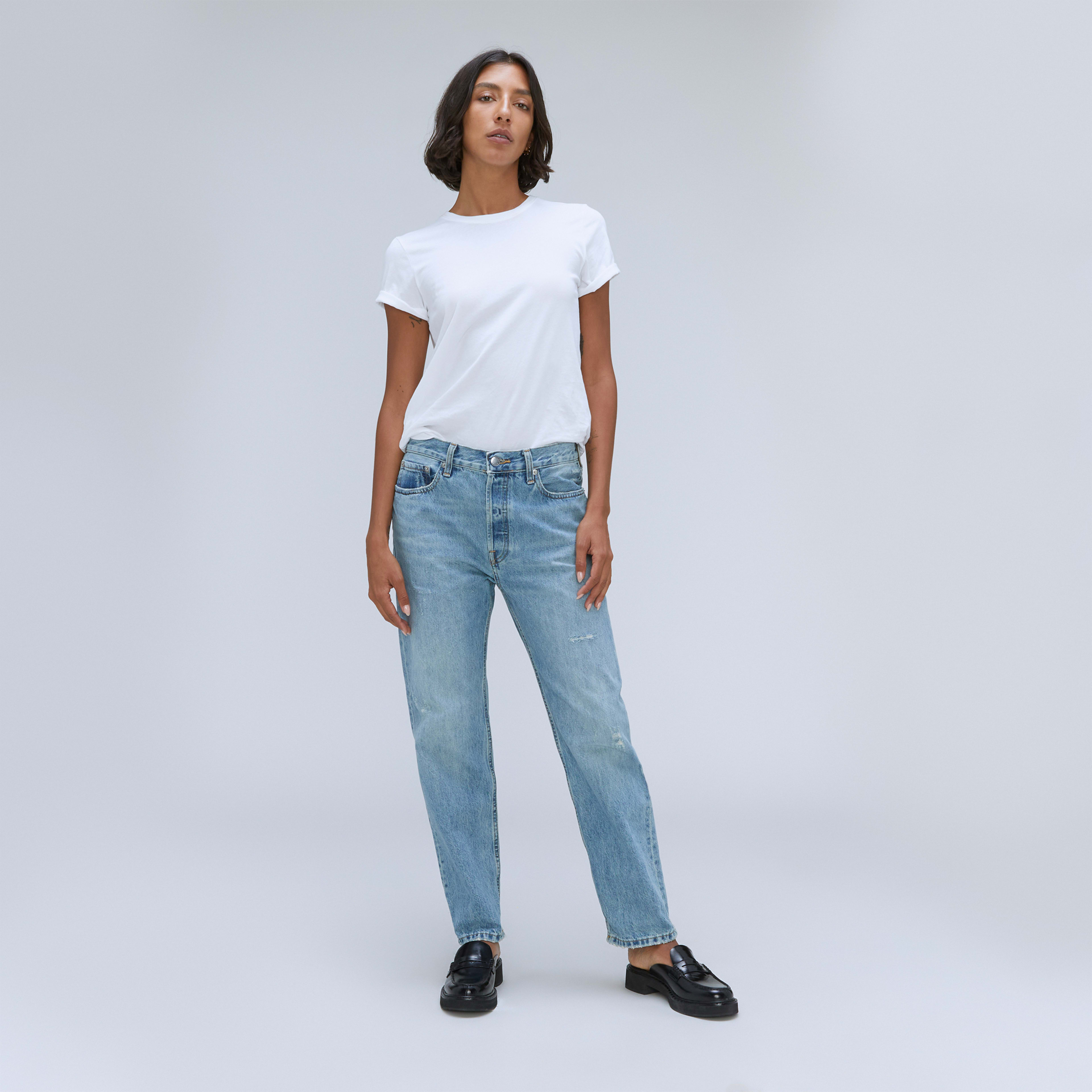 The Rigid Slouch Jean Broken-In Blue – Everlane