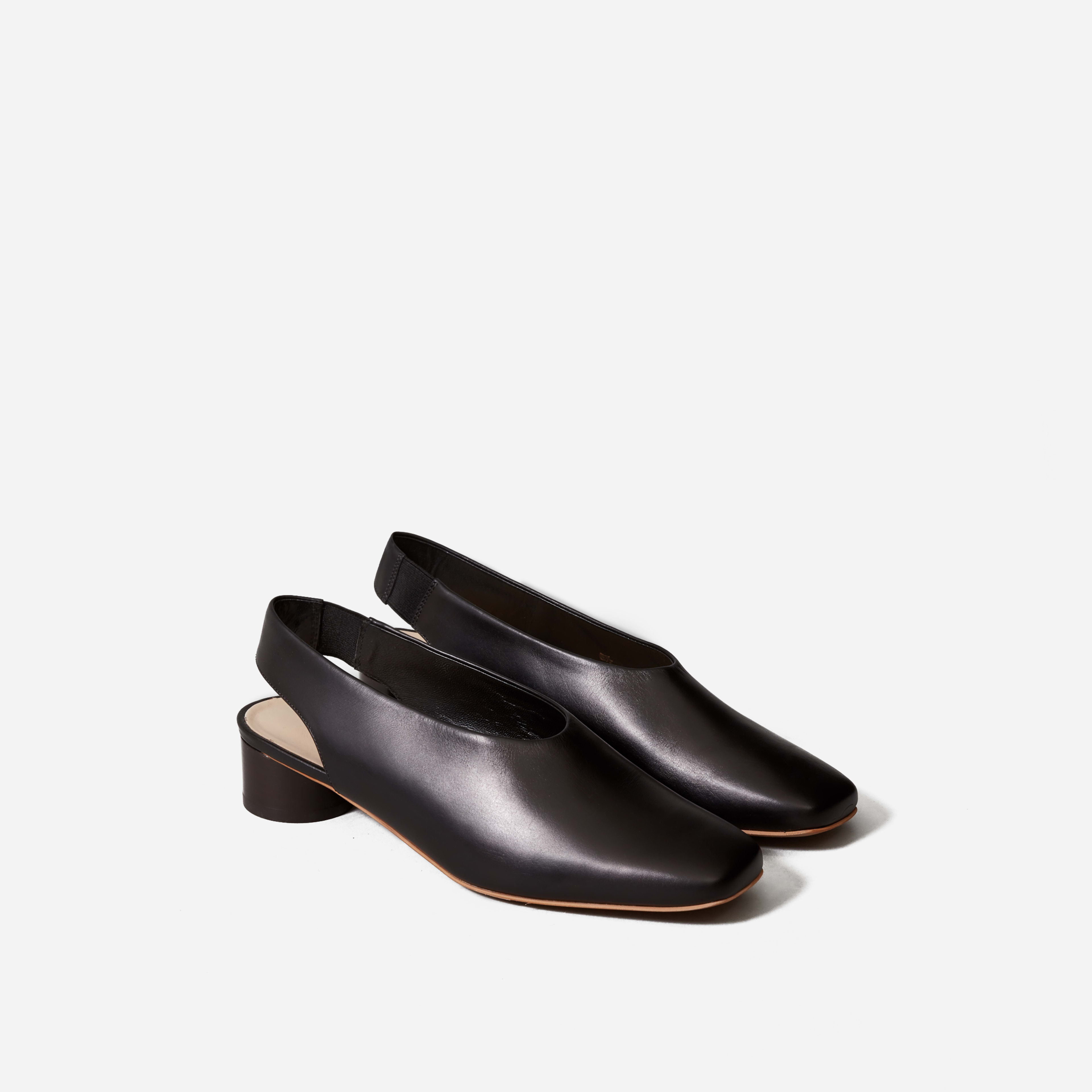 The Square Toe Slingback Black – Everlane