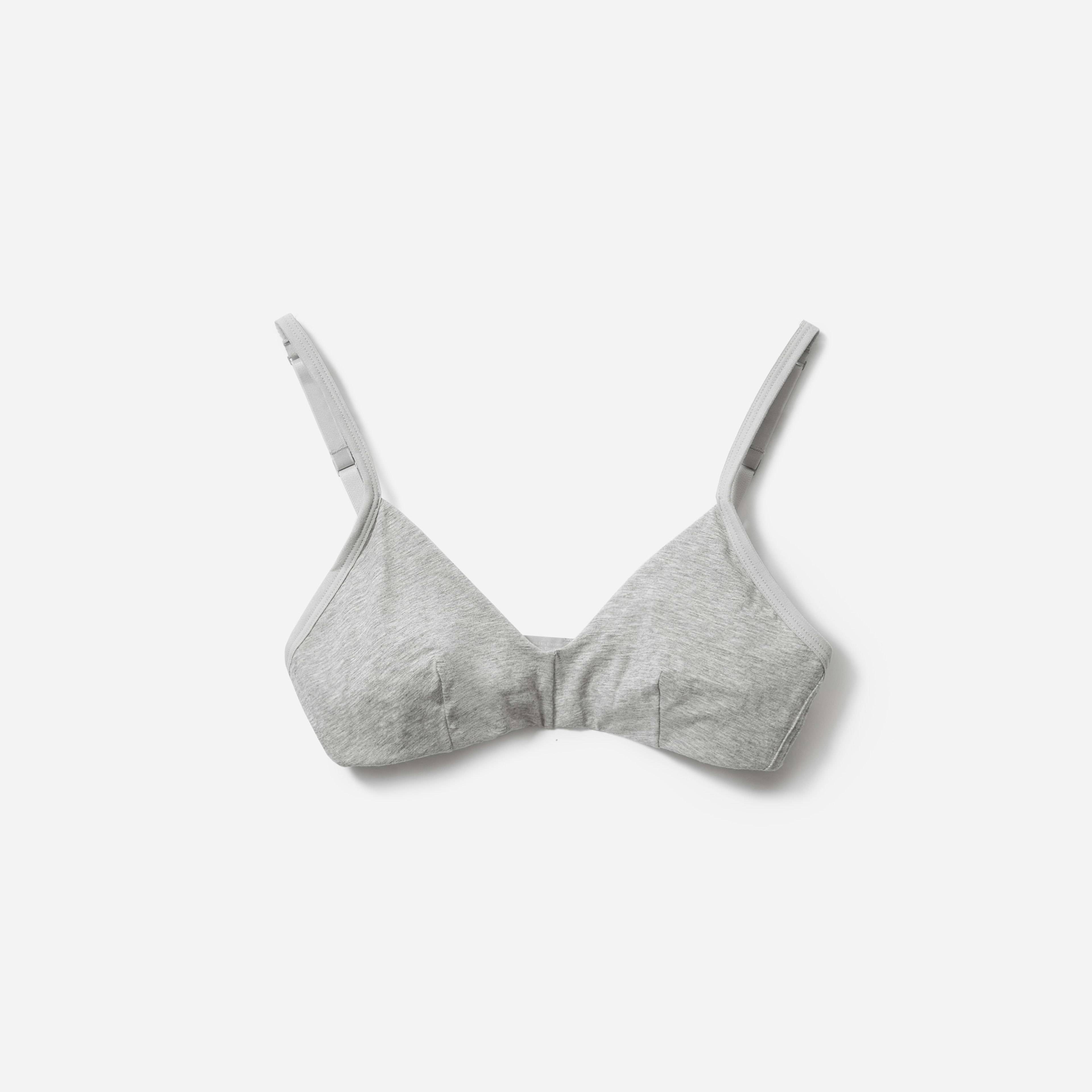 The Cotton Bralette Heathered Grey – Everlane