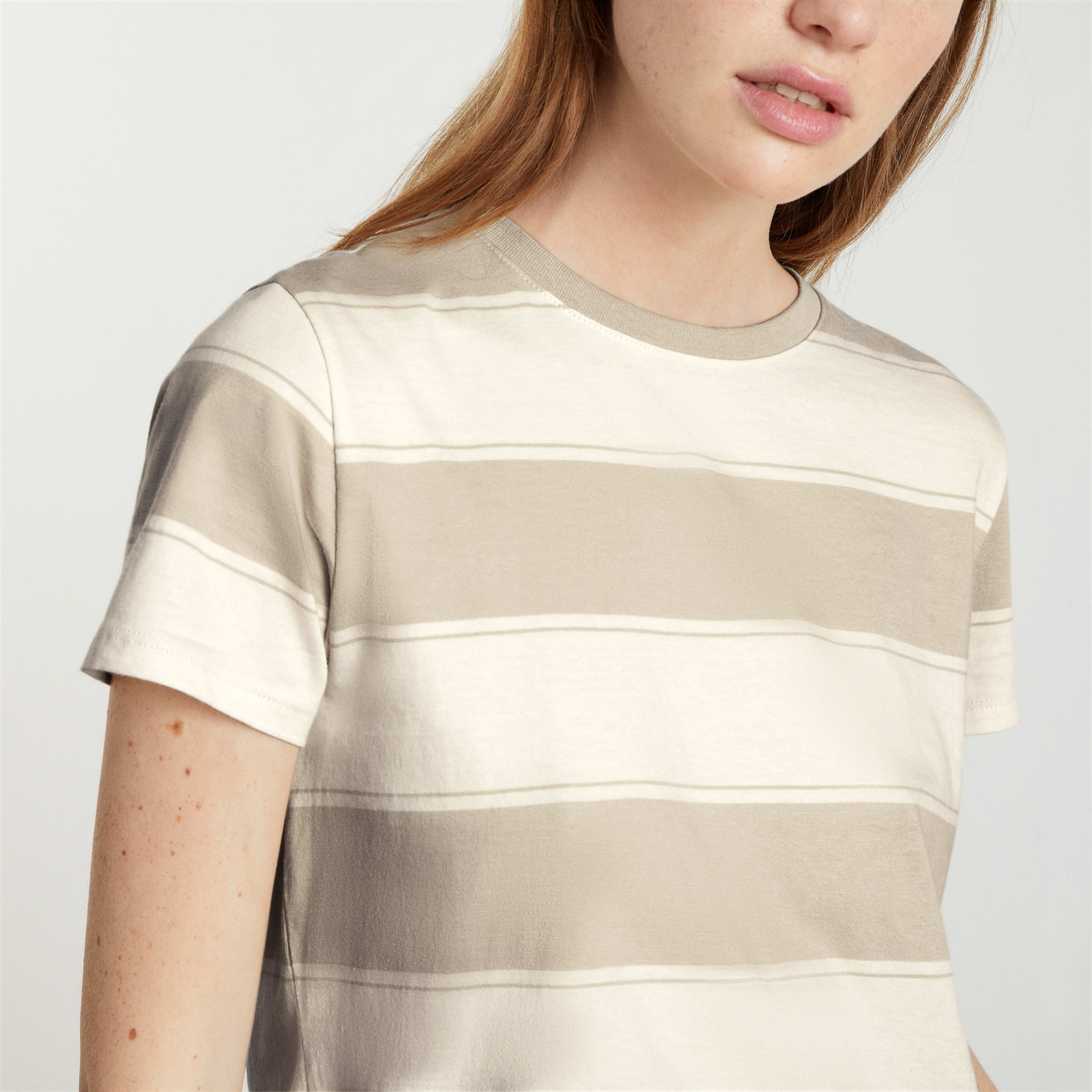 The Organic Cotton Box-Cut Tee Pale Khaki / Canvas Tan – Everlane