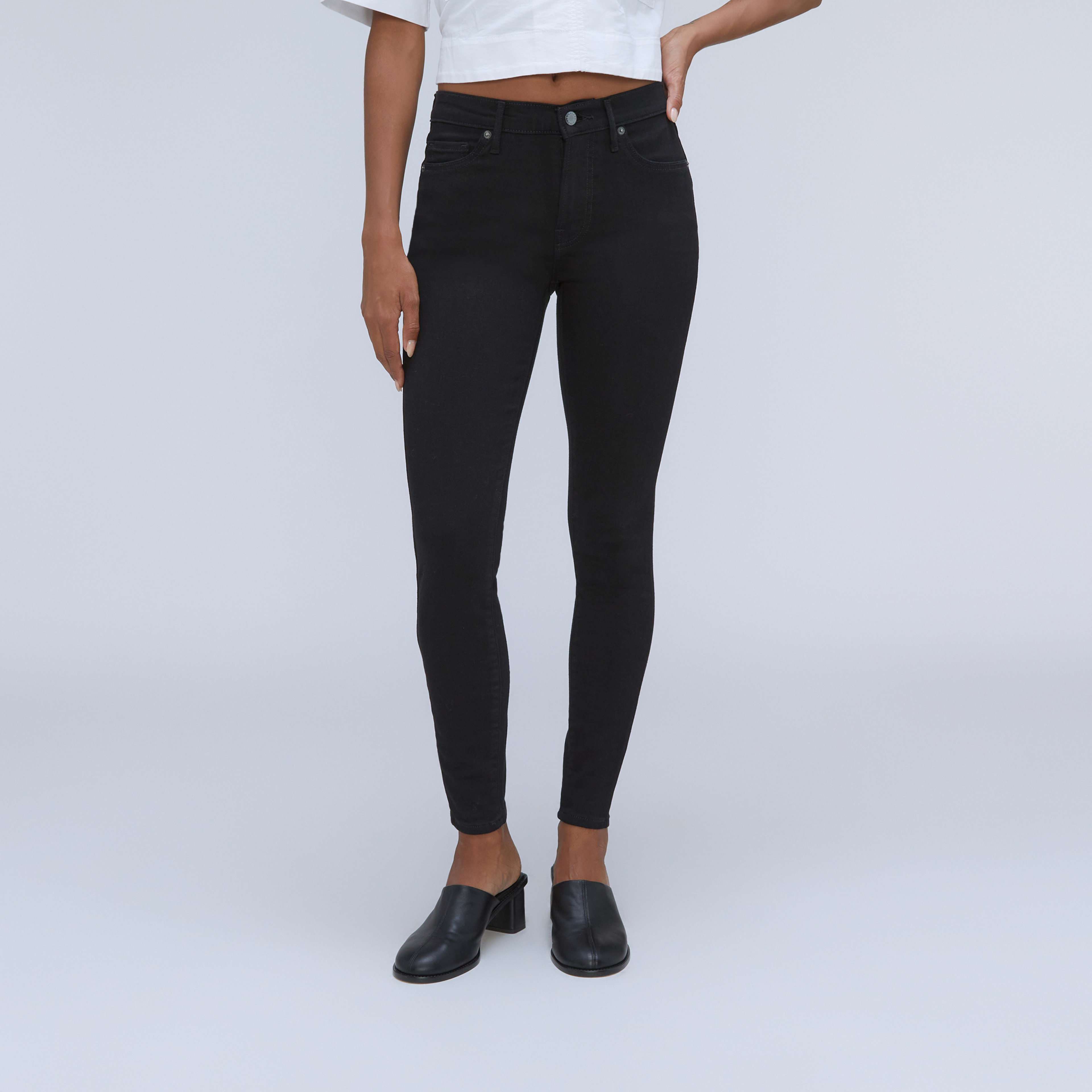 The Mid-Rise Skinny Stretch Jean Black – Everlane
