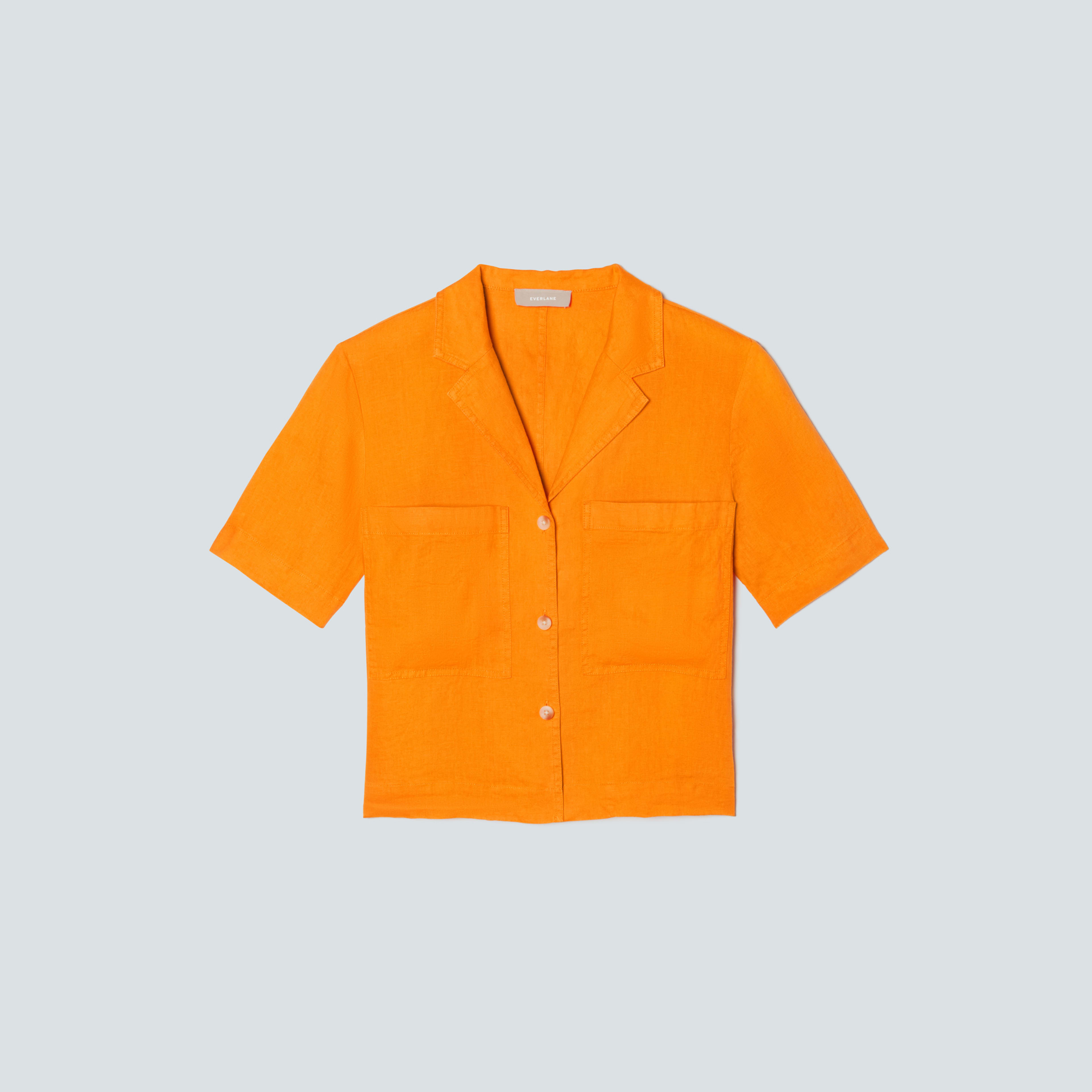 The Linen Workwear Shirt Turmeric – Everlane