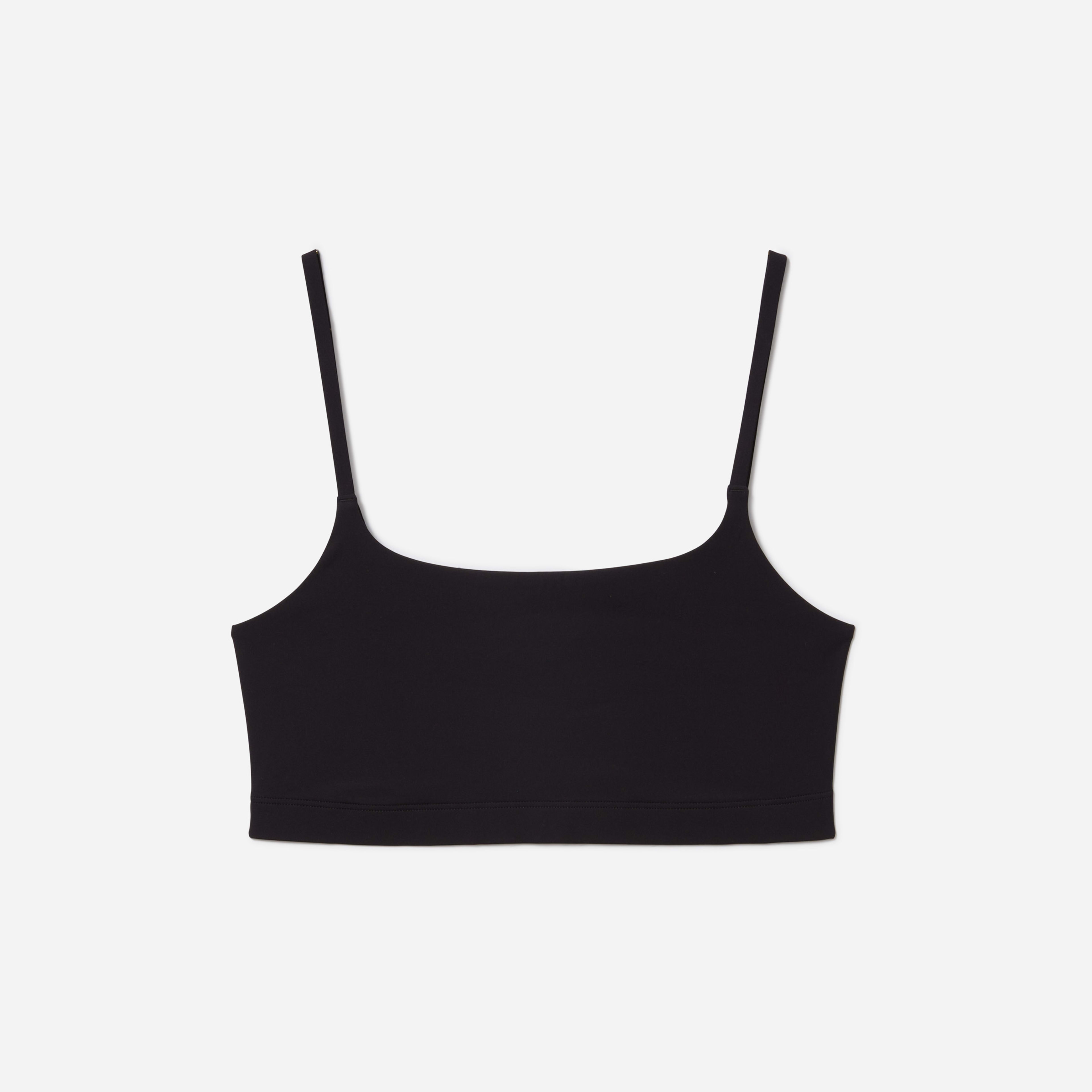 The Invisible Square-Neck Bralette Black – Everlane